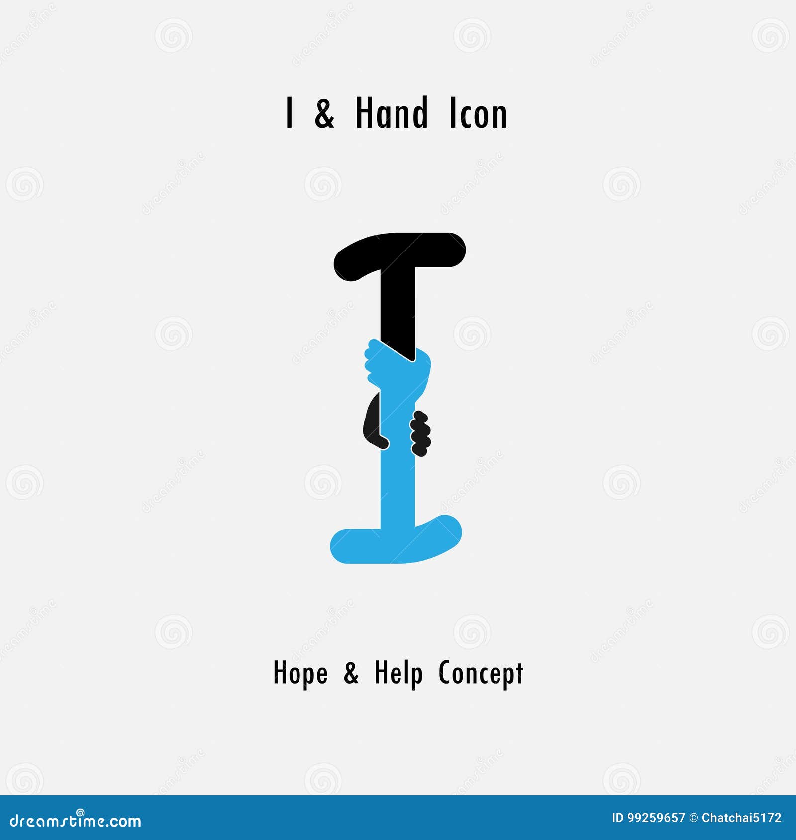 Creative I- Alphabet Icon Abstract and Hands Icon Design Vector Stock ...