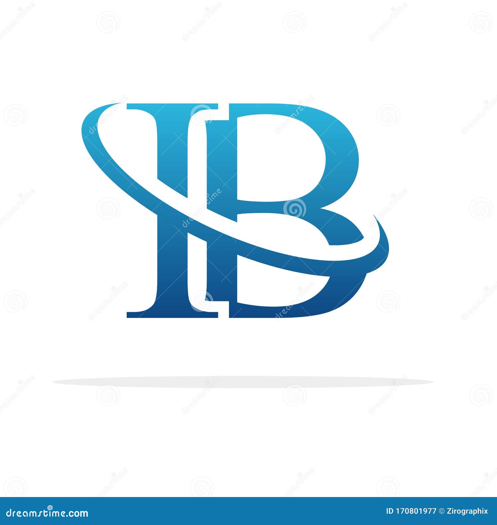 Creative IB Logo Icon Design Stock Vector - Illustration of clean ...