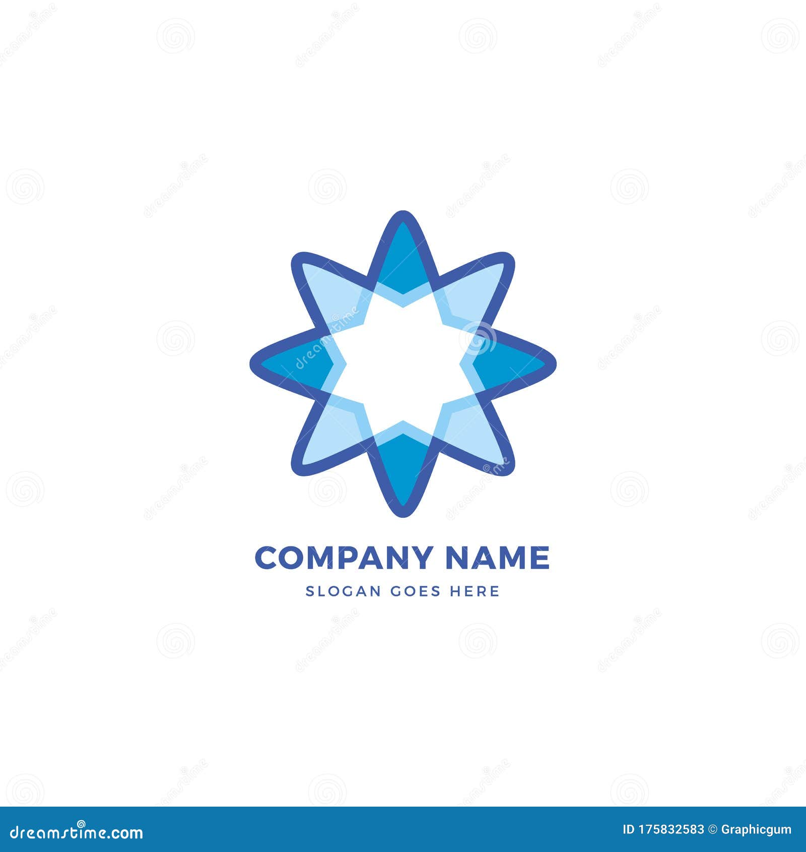 Creative Ice Star Vector Logo Icon Design Template. Abstract Logotype ...