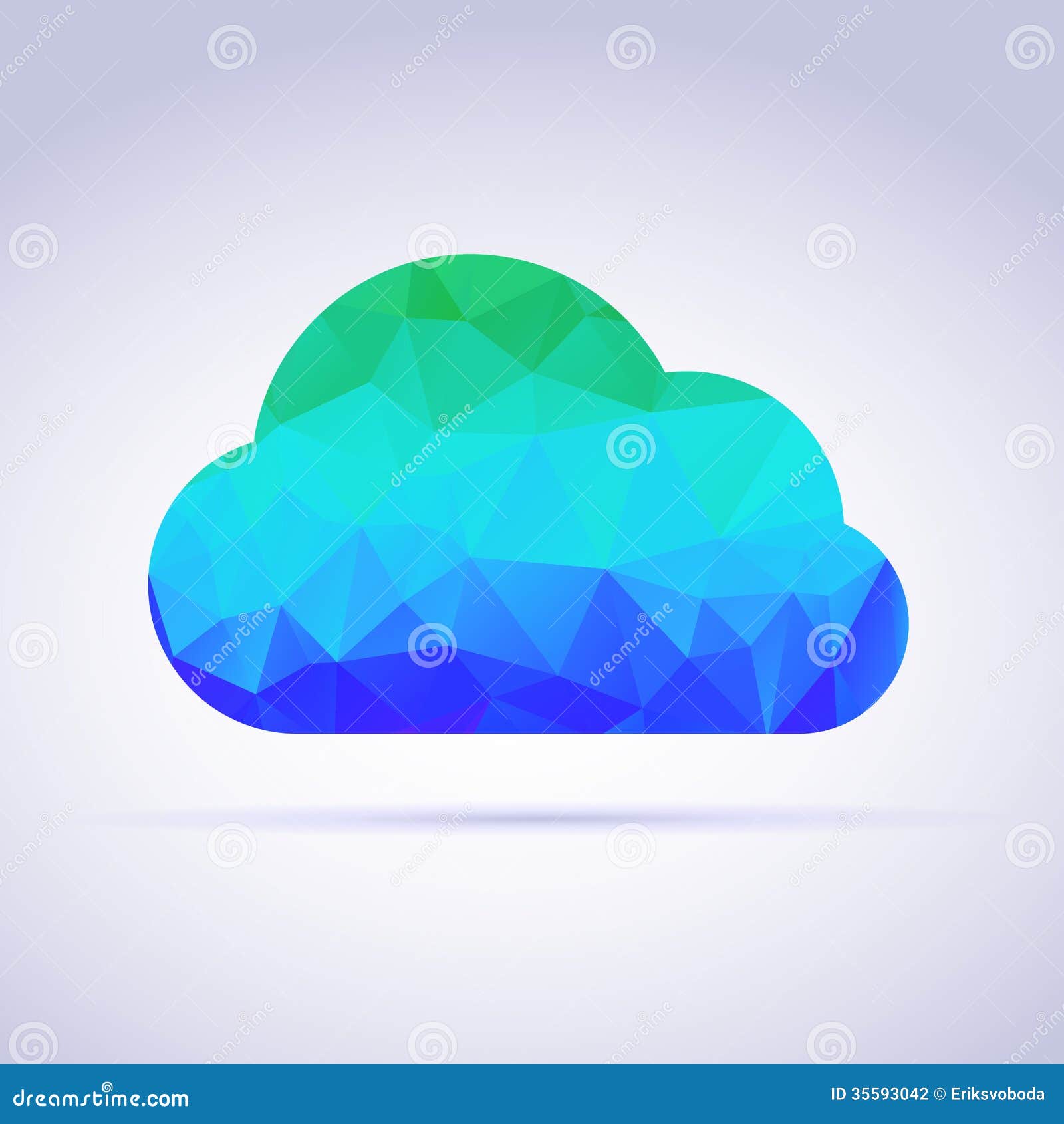 Creative Icon Clouds, Triangles Stock Vector - Illustration of concept ...