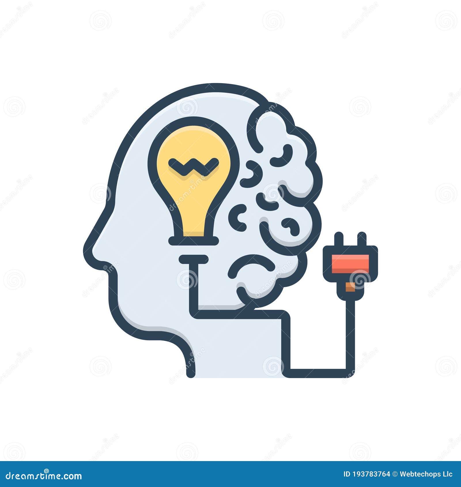 Two Color Brainstorming Vector Icon From Creative Pocess Concept ...