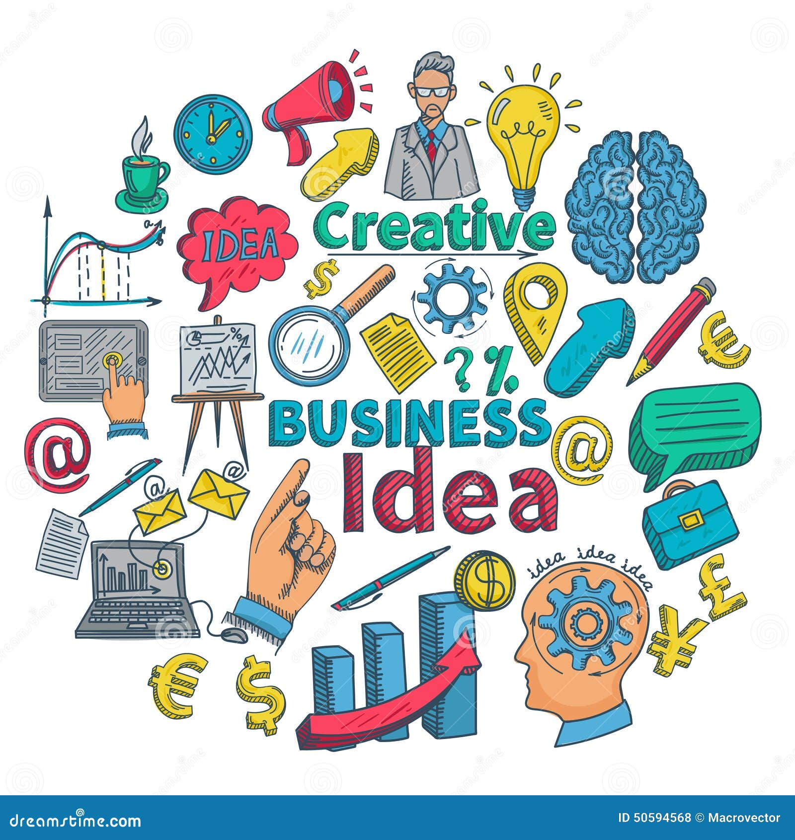 Idea Colored Cartoon | CartoonDealer.com #13513555