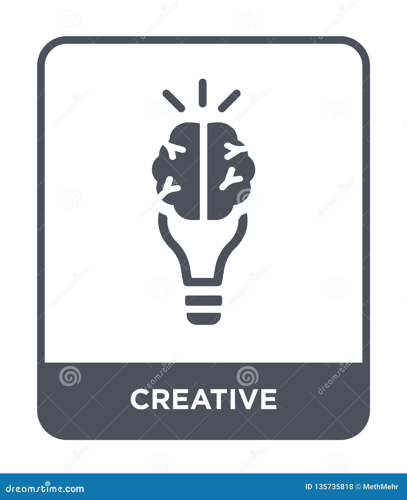 Creative Icon in Trendy Design Style. Creative Icon Isolated on White ...