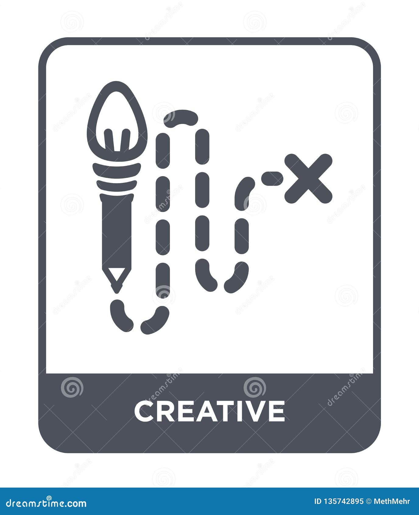 Creative Icon in Trendy Design Style. Creative Icon Isolated on White ...