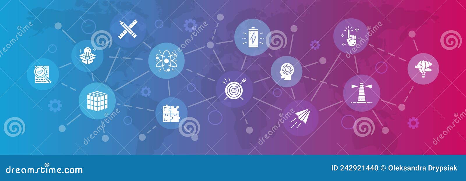 Creative Icons Infographic Banner. Innovation, Startup, Artwork ...