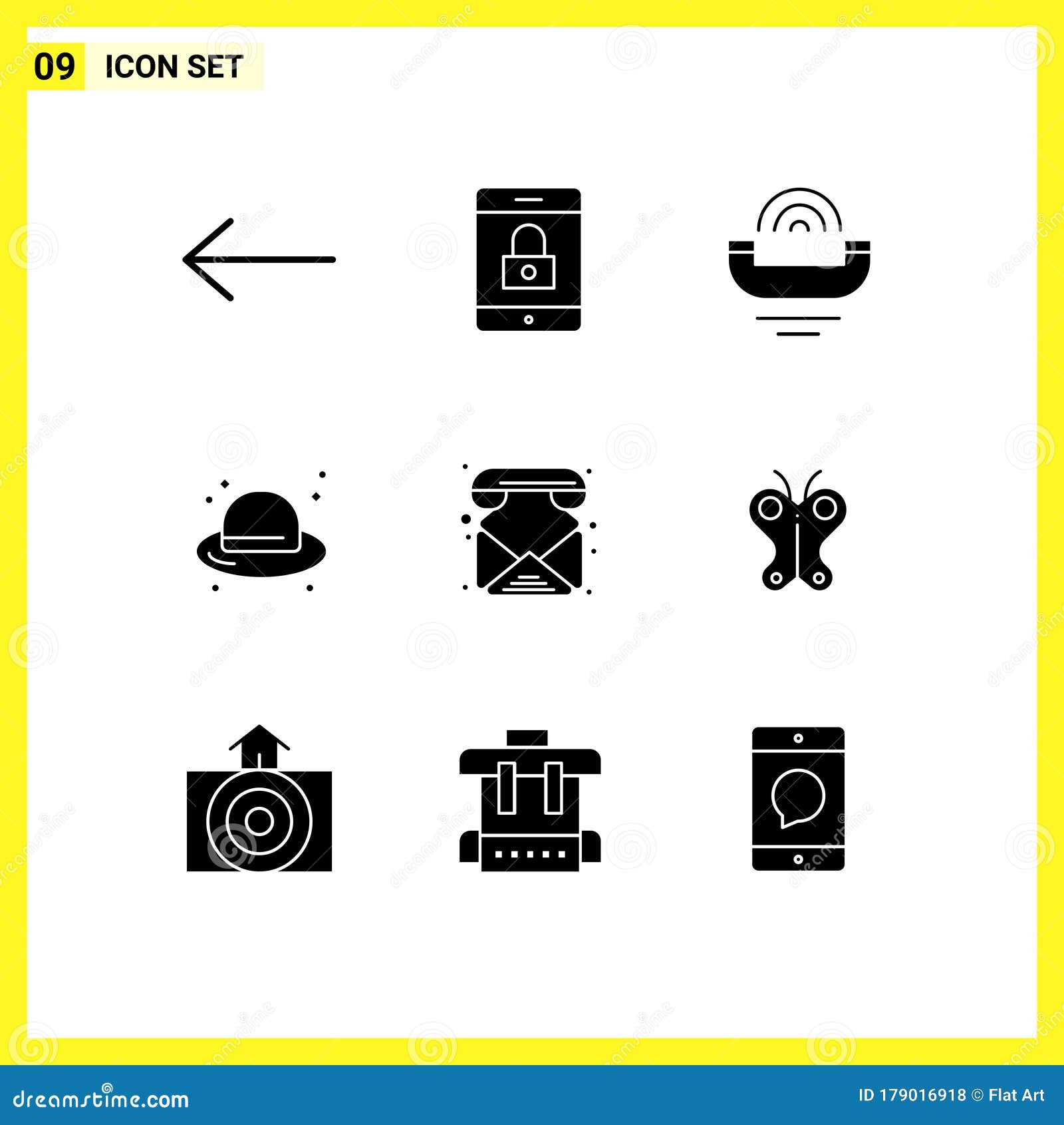 9 Creative Icons Modern Signs and Symbols of Call, Email, Support ...