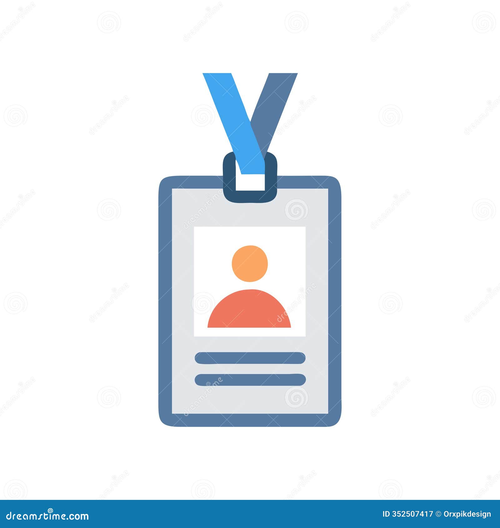 Creative ID Badge Icon for Events Stock Vector - Illustration of ...