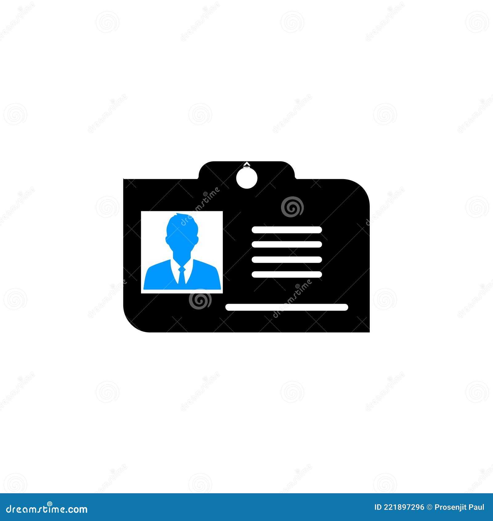 Creative id Card-pictogram vector illustratie. Illustration of toegang ...