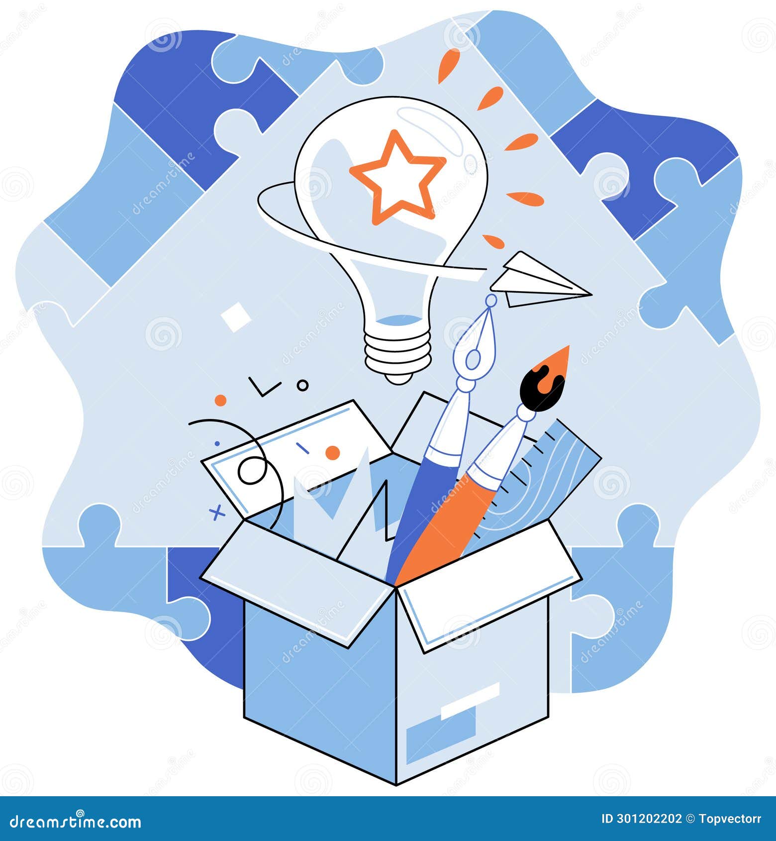 Creative Idea. Achievement in Competitive Market Requires Imagination ...