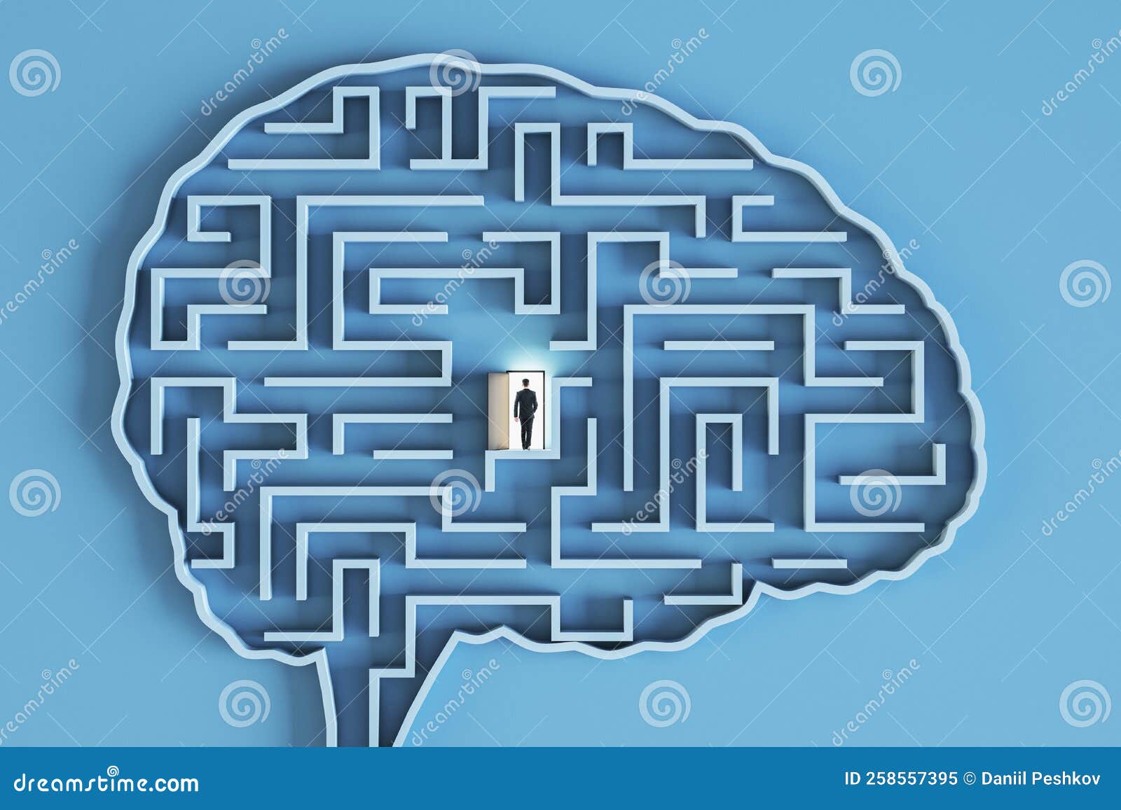 Labyrinth In The Form Of Wavy Shapes And Curves Of Paths That Create An ...