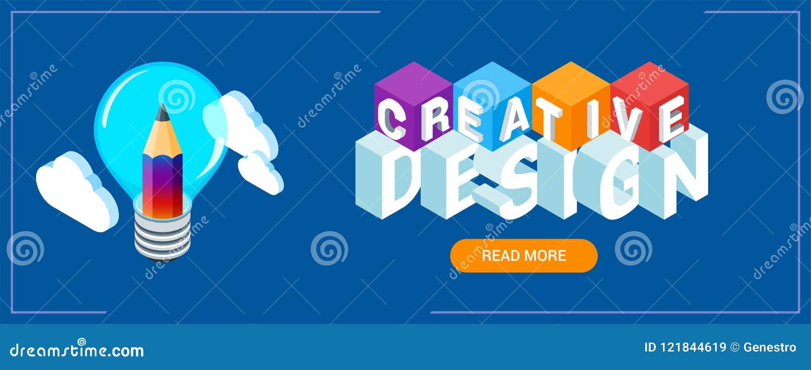 Creative idea banner stock illustration. Illustration of graphic ...