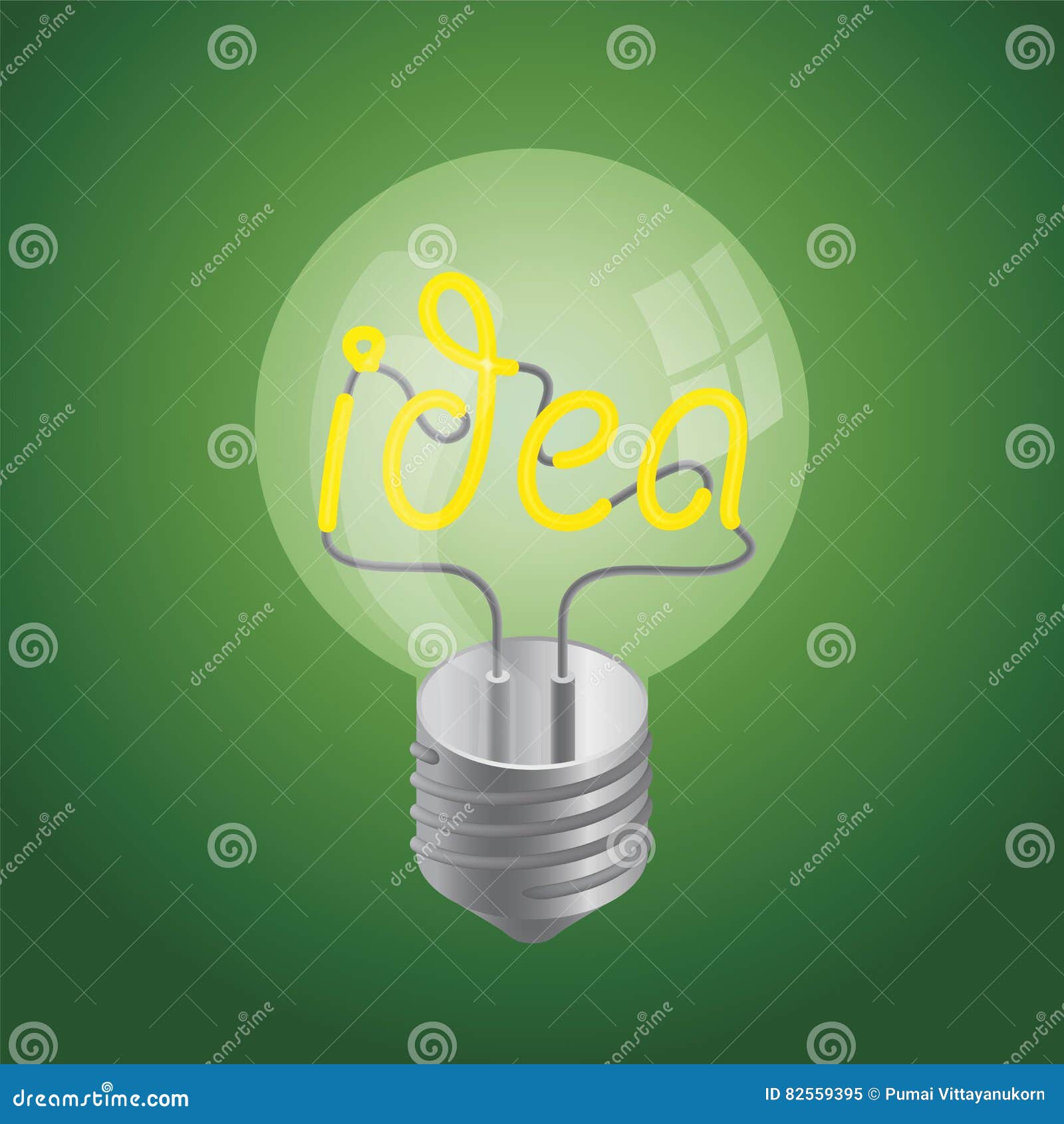 Creative idea in bulb stock vector. Illustration of education - 82559395