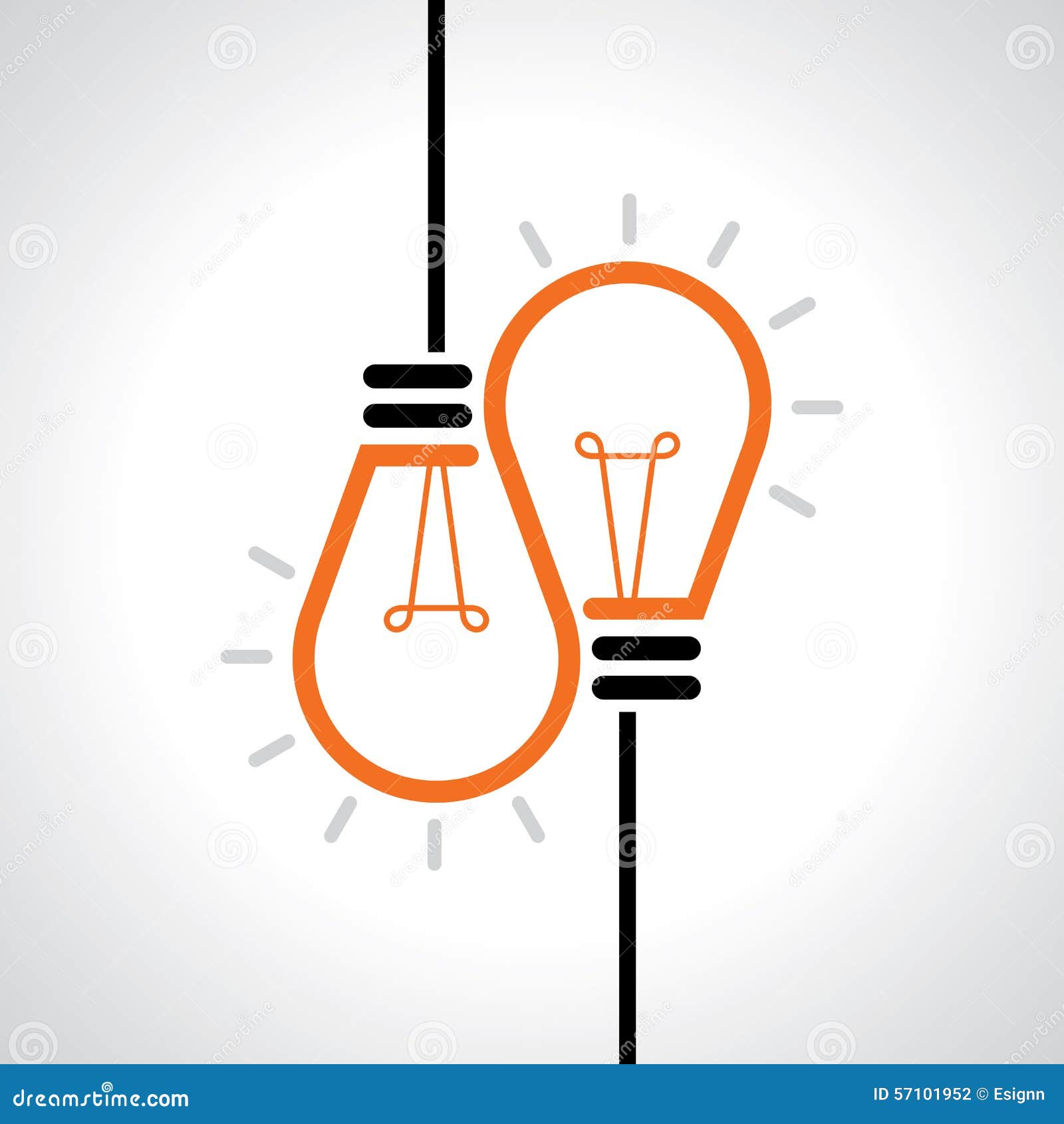Creative Idea in Bulb Shape As Inspiration Concept. Vector Design ...