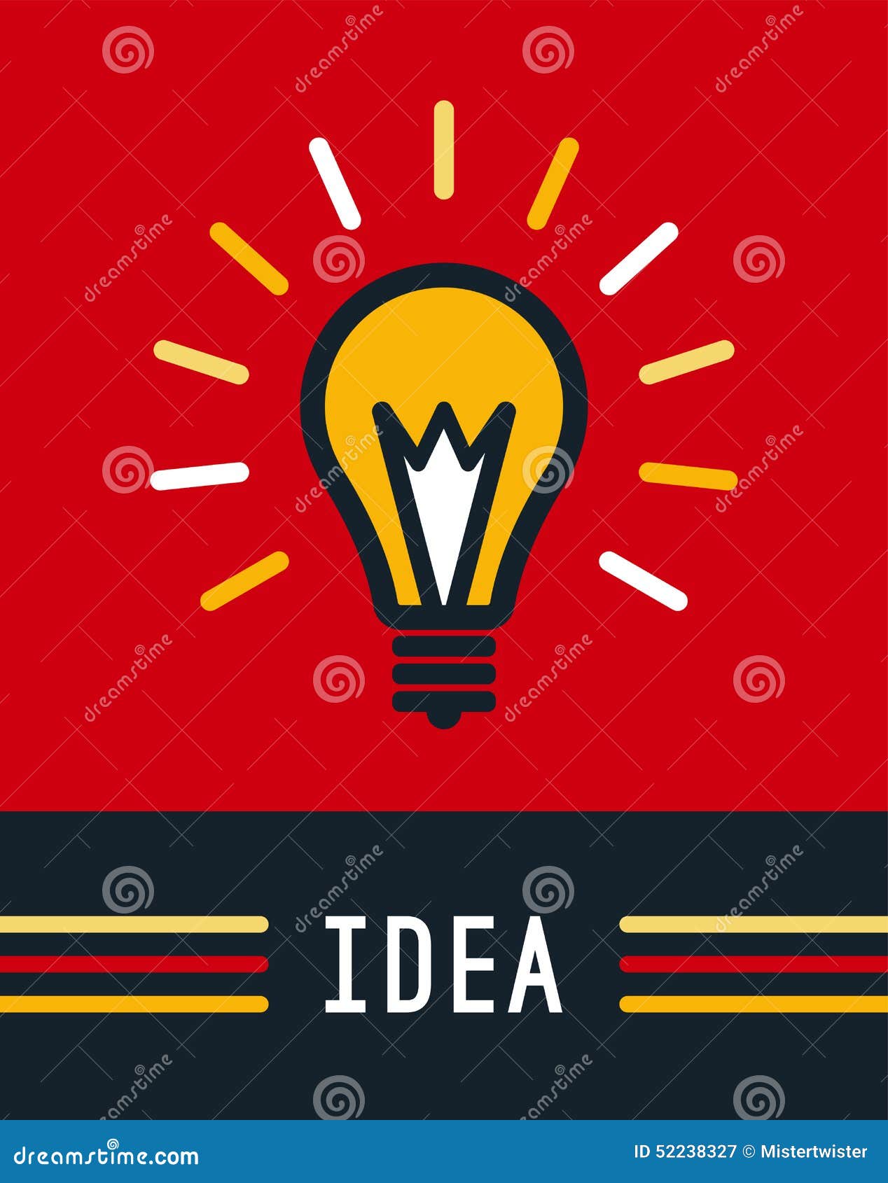 Creative Idea with Bulb Shape. Imagine Concept Stock Vector ...