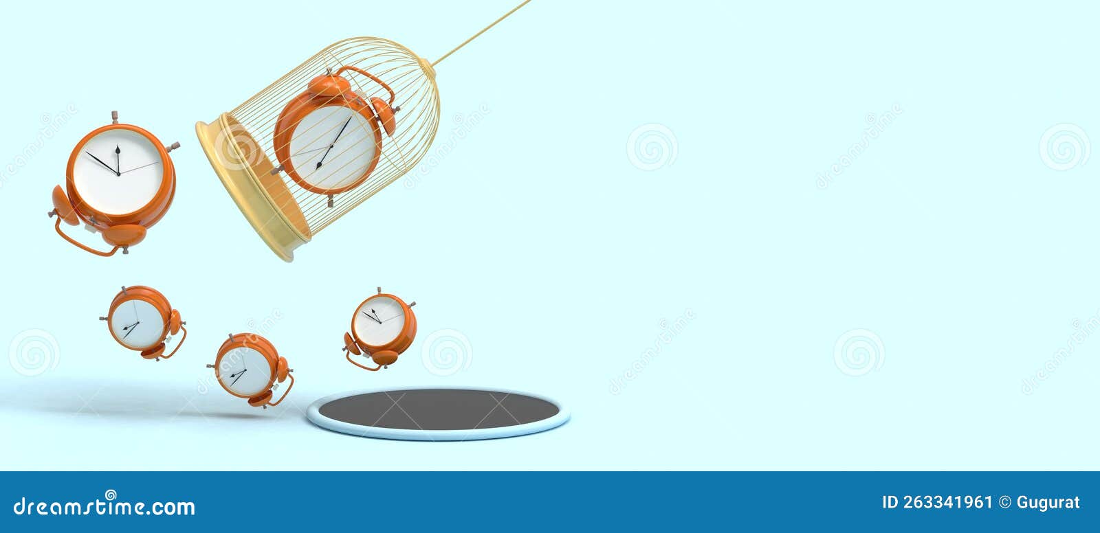 Creative Idea and Business Concept. Clock Trappings of Time To Advance ...