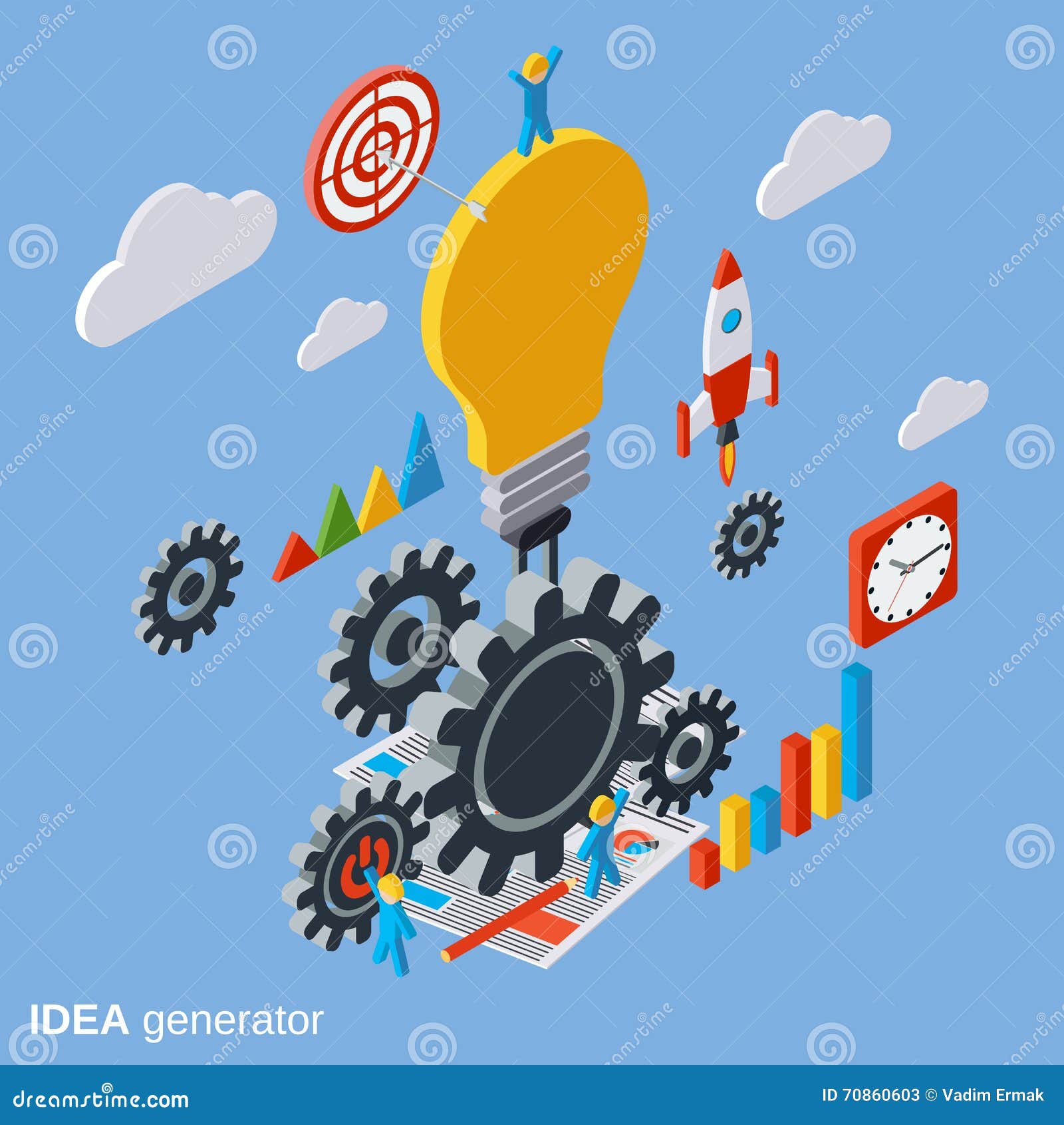 Creative Idea, Business Startup, Innovation Vector Concept Stock Vector ...