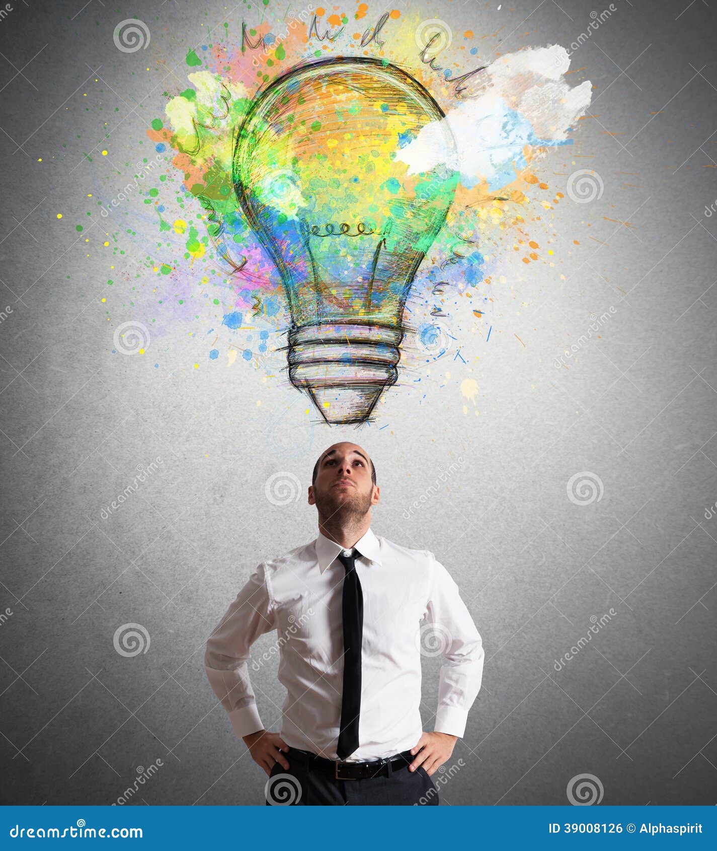 Creative idea stock photo. Image of achievement, electric - 39008126