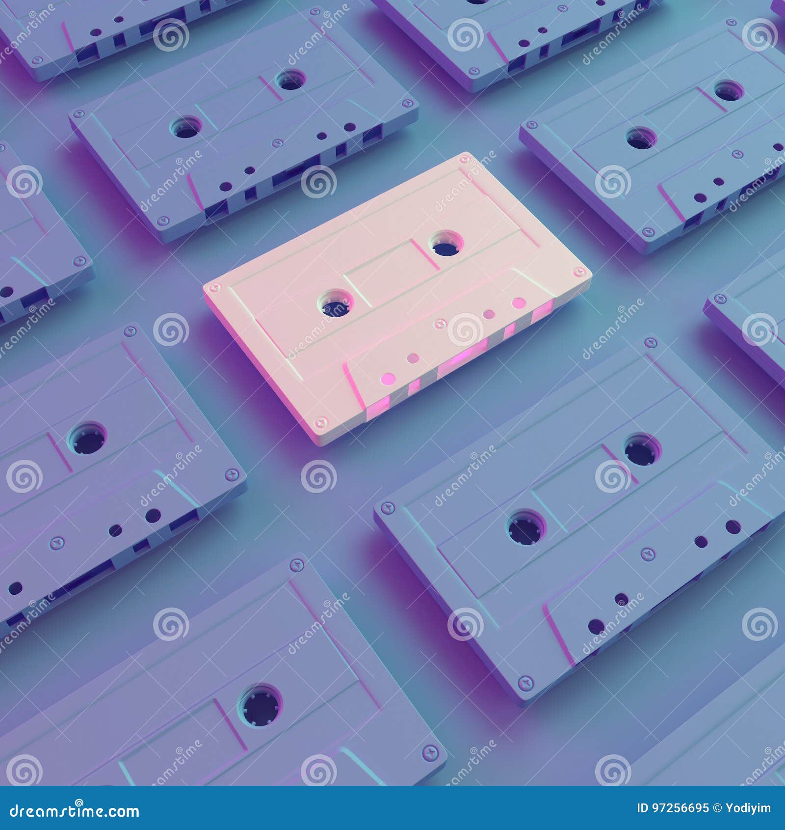 Creative Idea Cassette Tape Minimal Concept. Stock Illustration ...