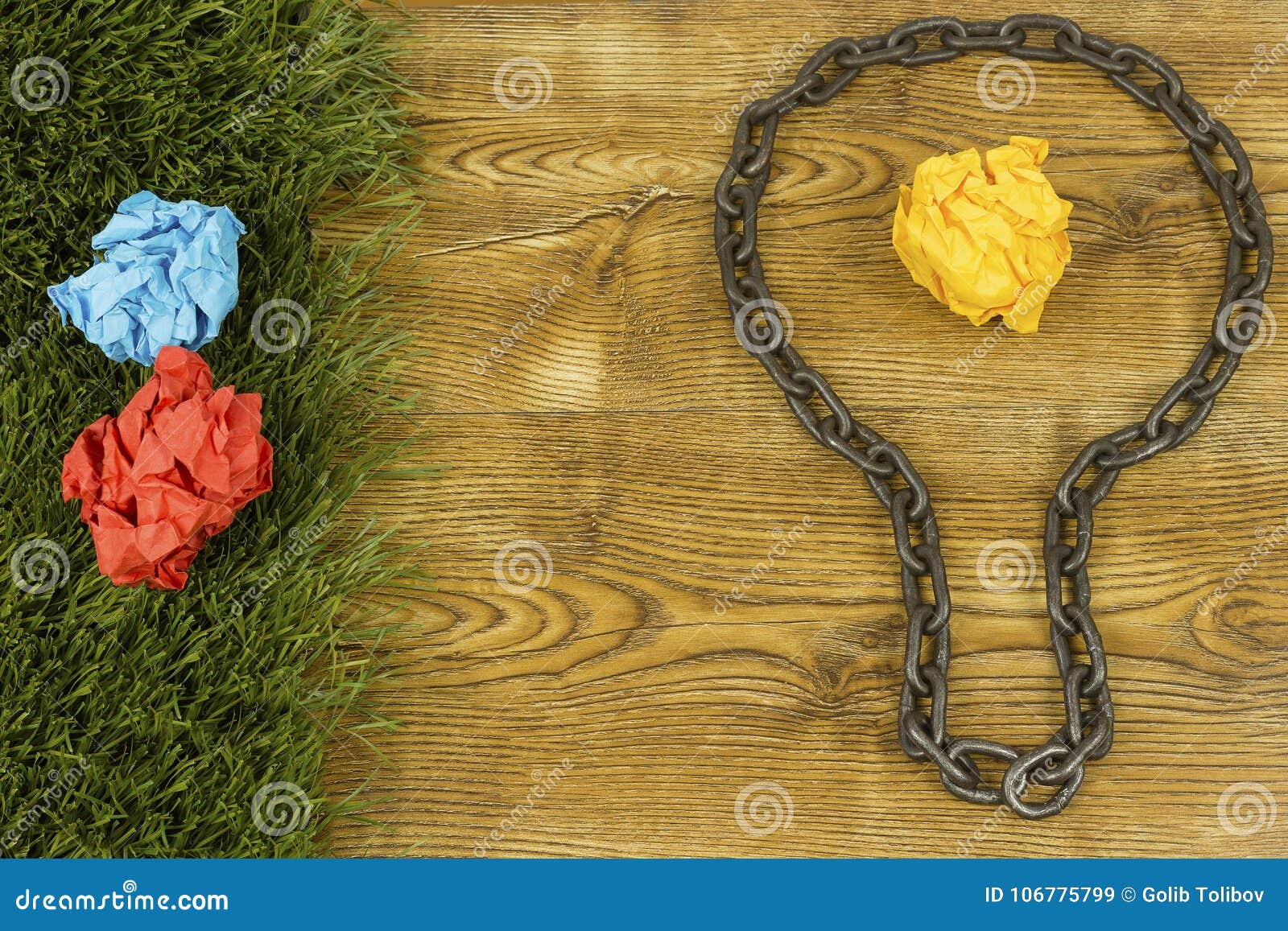 Creative Idea. Chain in Form of Bulb. Concept of Idea and Innovation ...