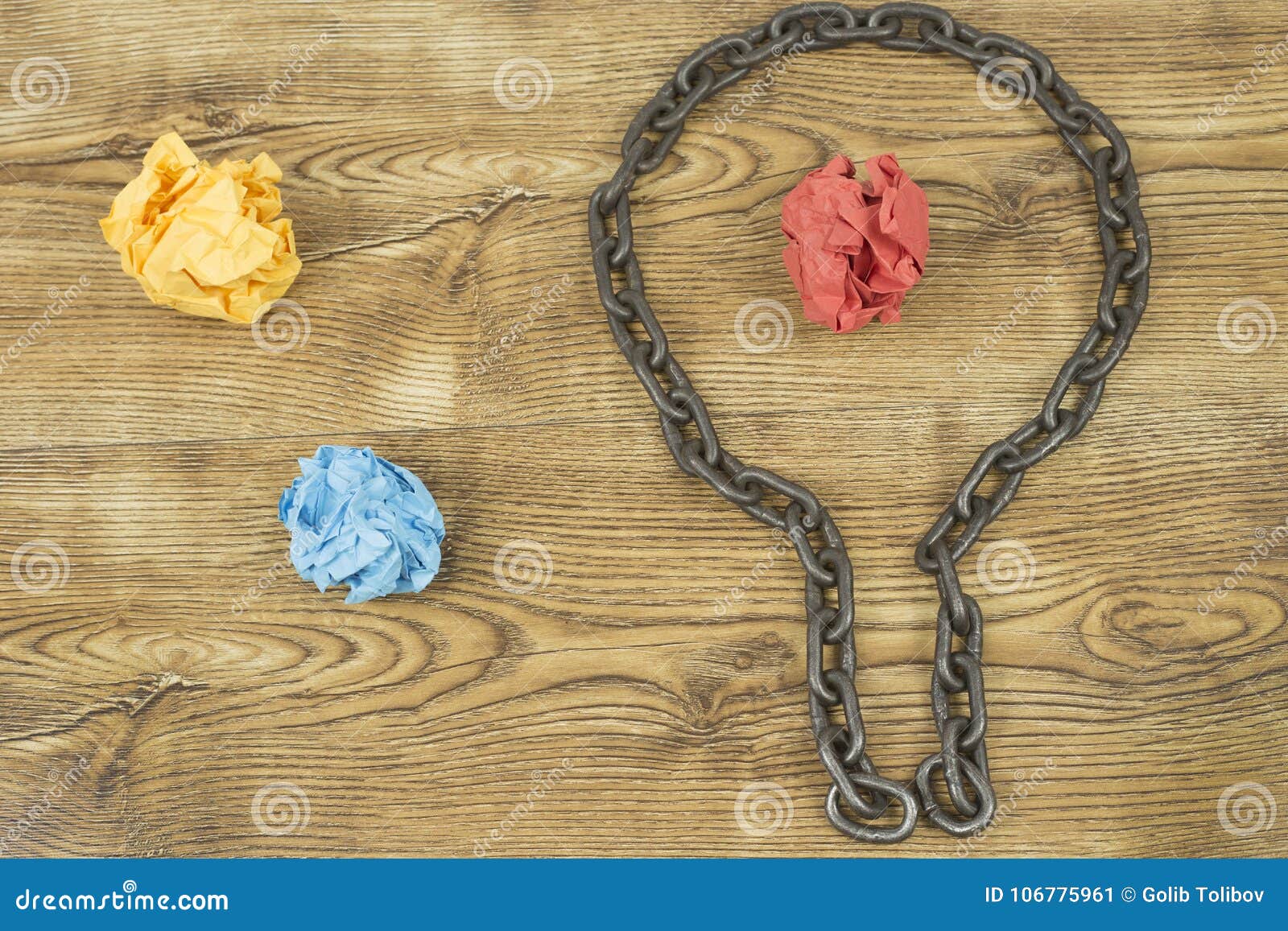 Creative Idea. Chain in Form of Bulb. Concept of Idea and Innovation ...