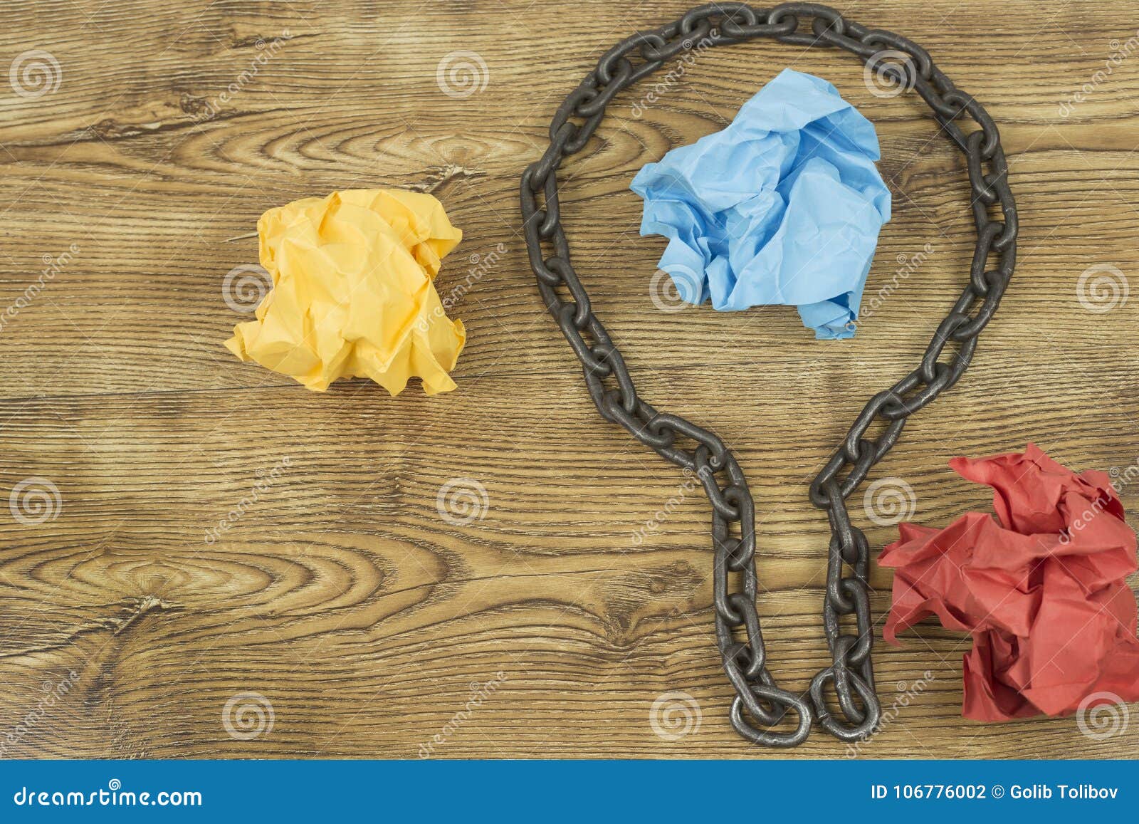 Creative Idea. Chain in Form of Bulb. Concept of Idea and Innovation ...