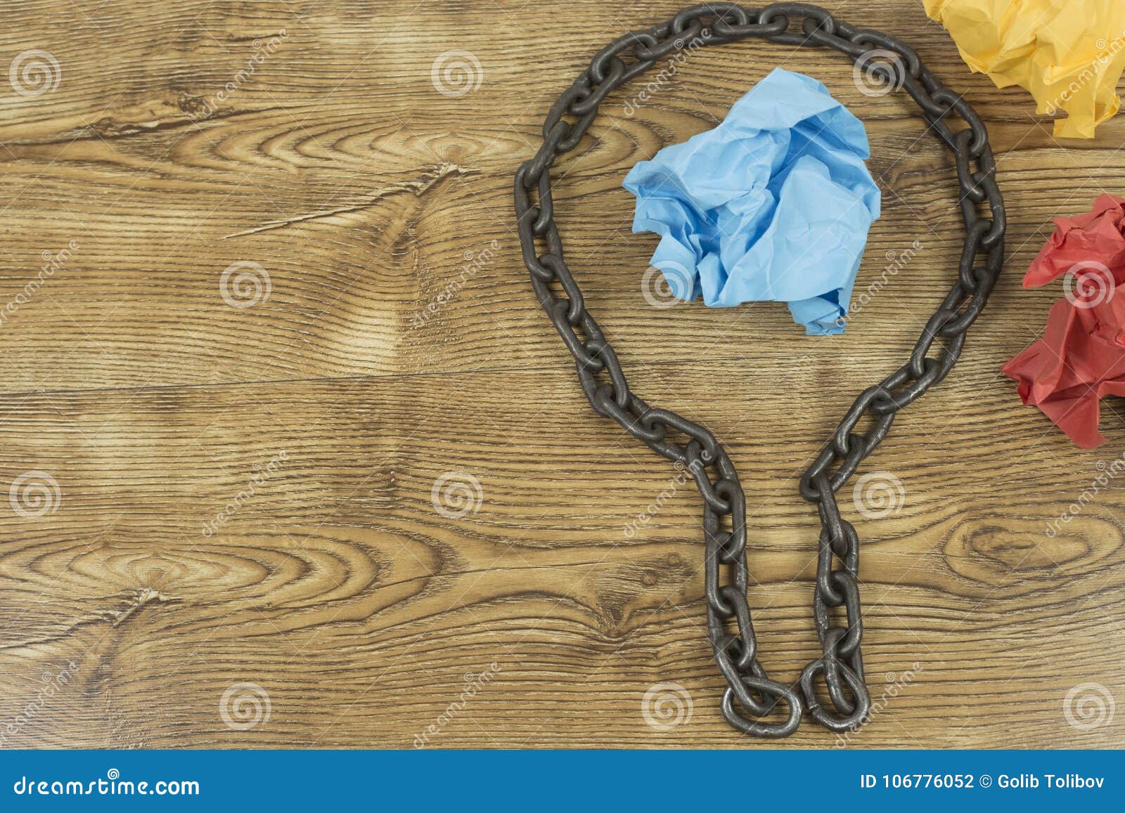 Creative Idea. Chain in Form of Bulb. Concept of Idea and Innovation ...