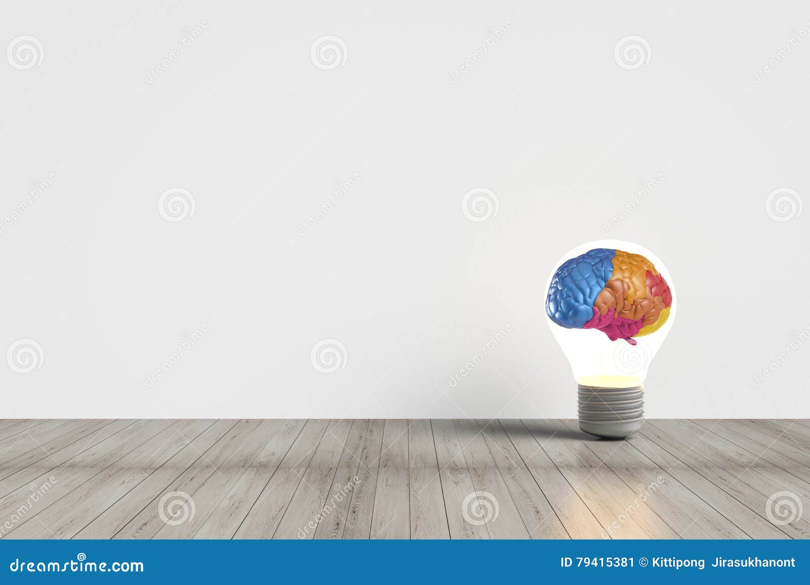 Creative Idea with Colourful Brain Stock Illustration - Illustration of ...