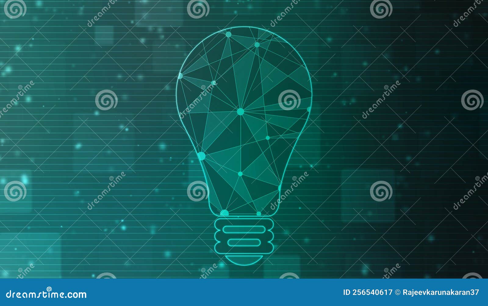 Creative Idea Concept, Abstract Technology Background.Bulb Illustration ...