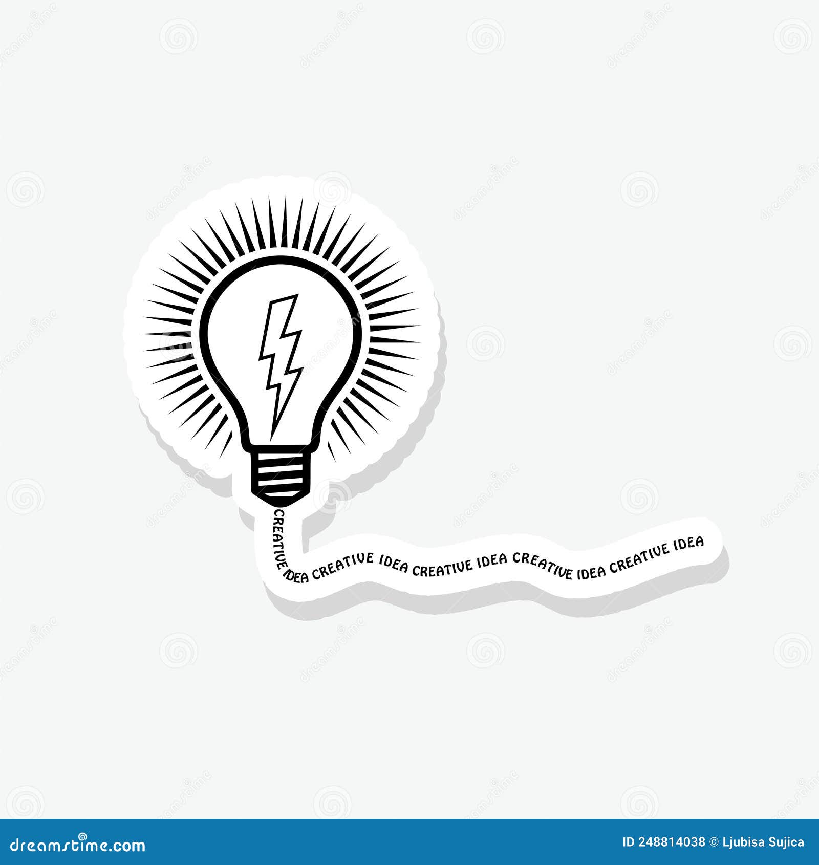 Creative Idea Concept Sticker Icon Sign for Mobile Concept and Web ...