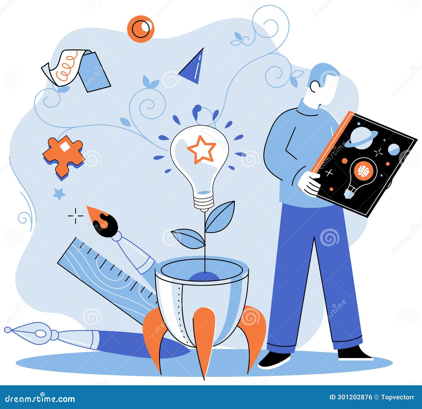 Creative Idea. the Creative Idea Concept Underscores Importance ...