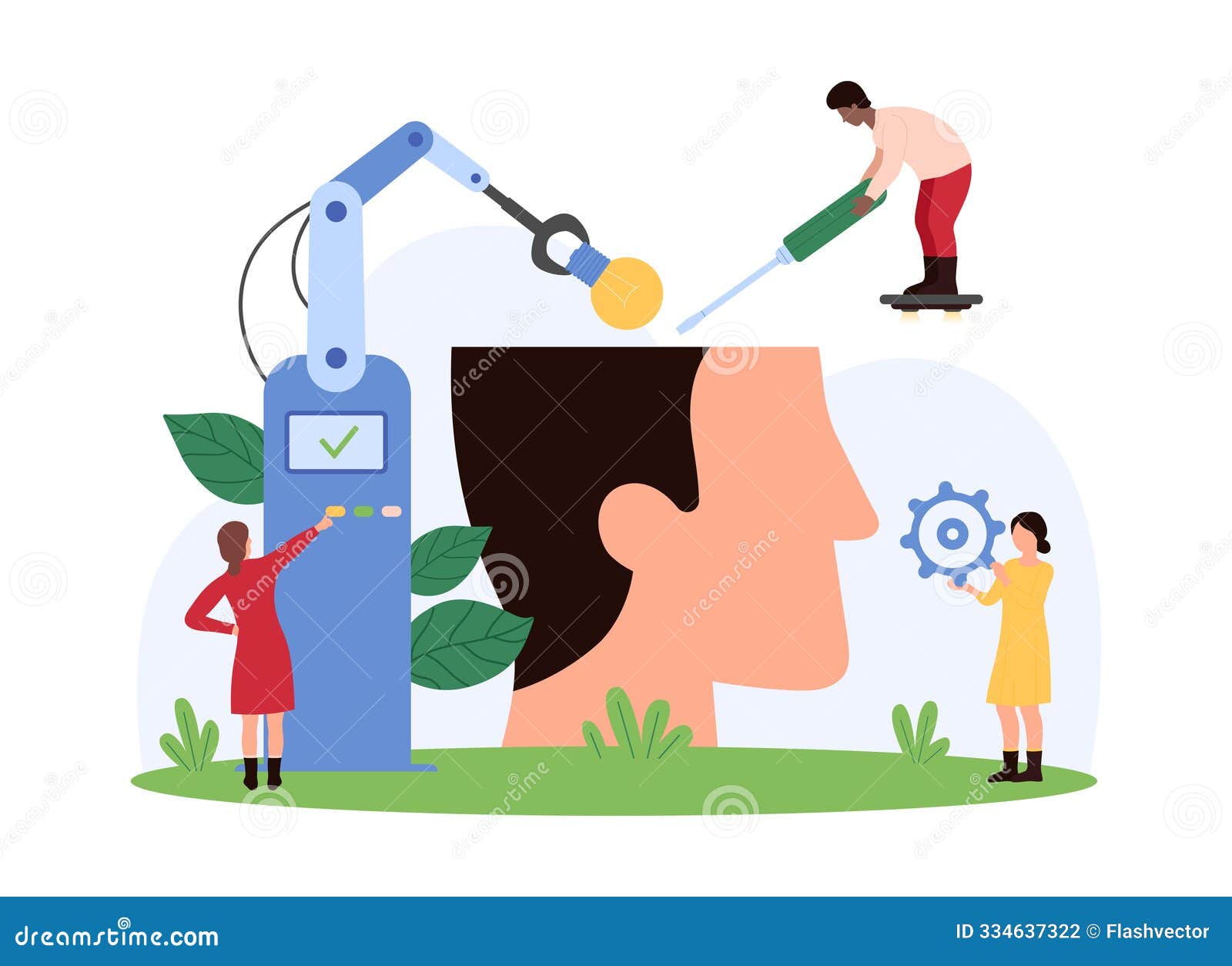 Genius People Teamwork Concept. Large Crowd Of Organized Business ...