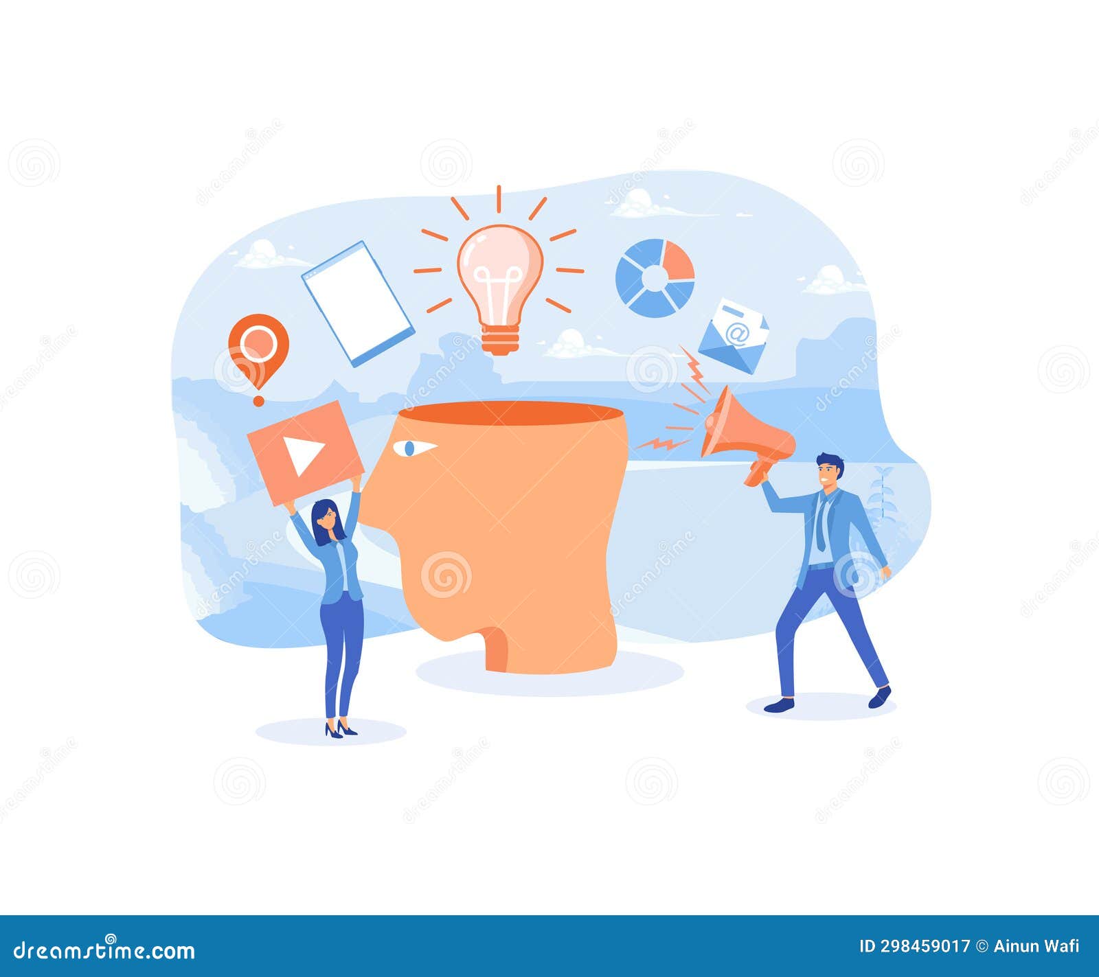 Creative Idea. Digital Information Overload. Stock Vector ...