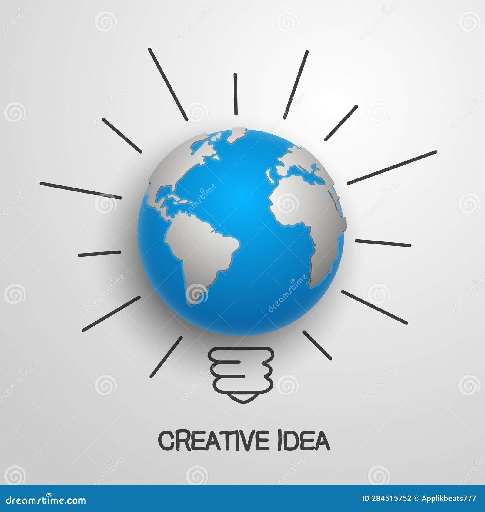 Creative Idea Earth. Vector Illustration Stock Vector - Illustration of ...