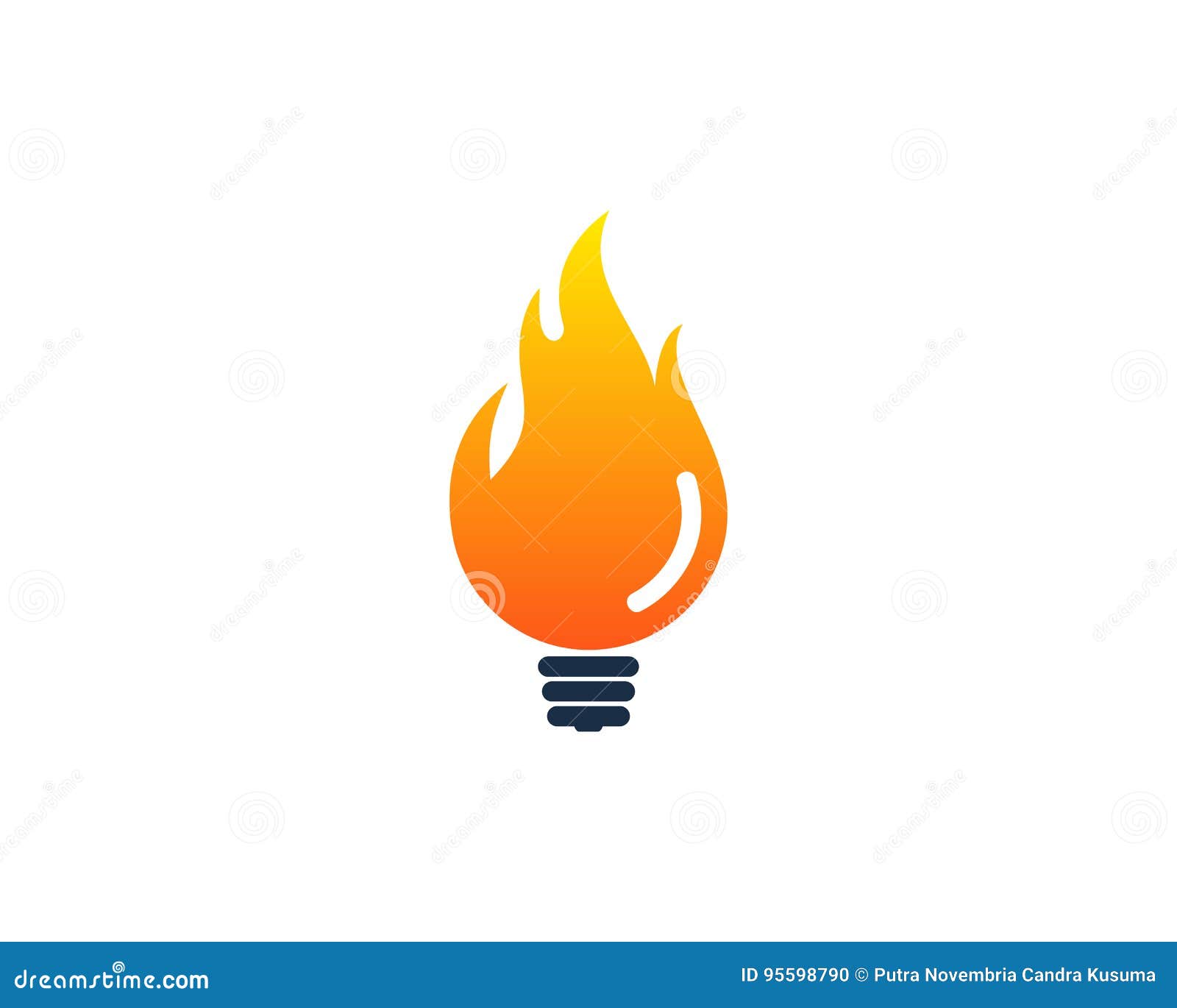 Creative Idea Fire Flame Icon Logo Design Element Stock Vector ...