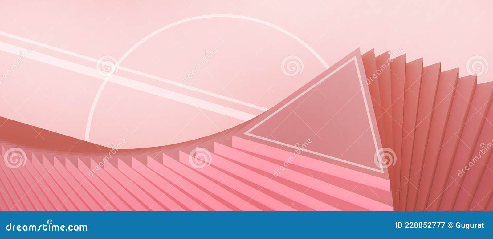 Creative Idea Geometric Shapes Triangular Podium and Ladder of Success ...