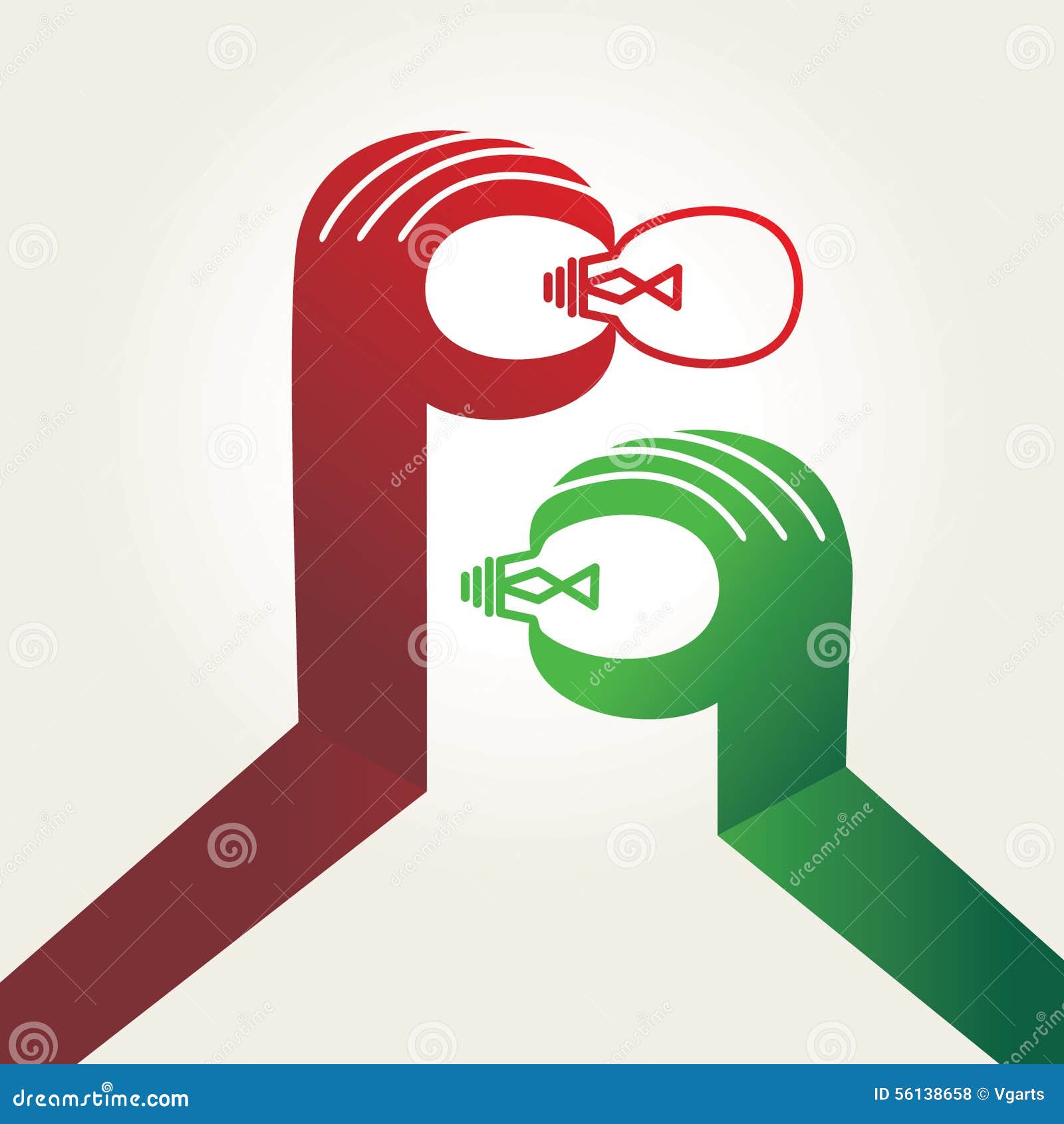 Creative idea hand stock vector. Illustration of solidarity - 56138658