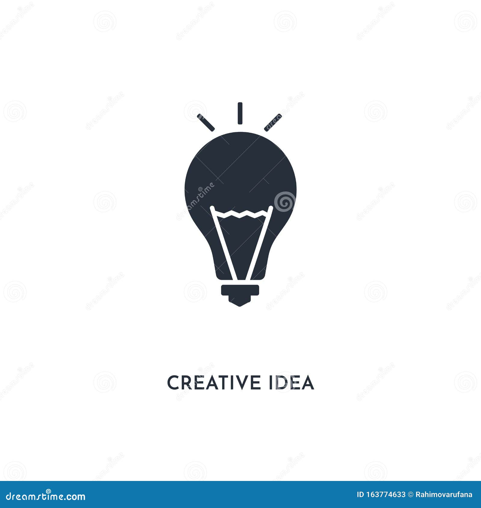 Creative Idea Icon. Simple Element Illustration. Isolated Trendy Filled ...