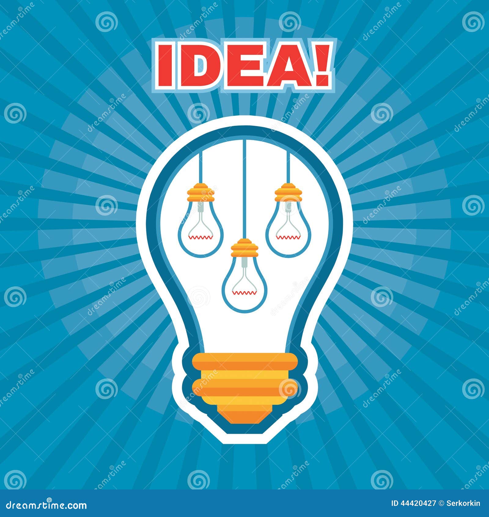 Creative Idea Illustration - Vector Graphic Concept - Light Bulb ...