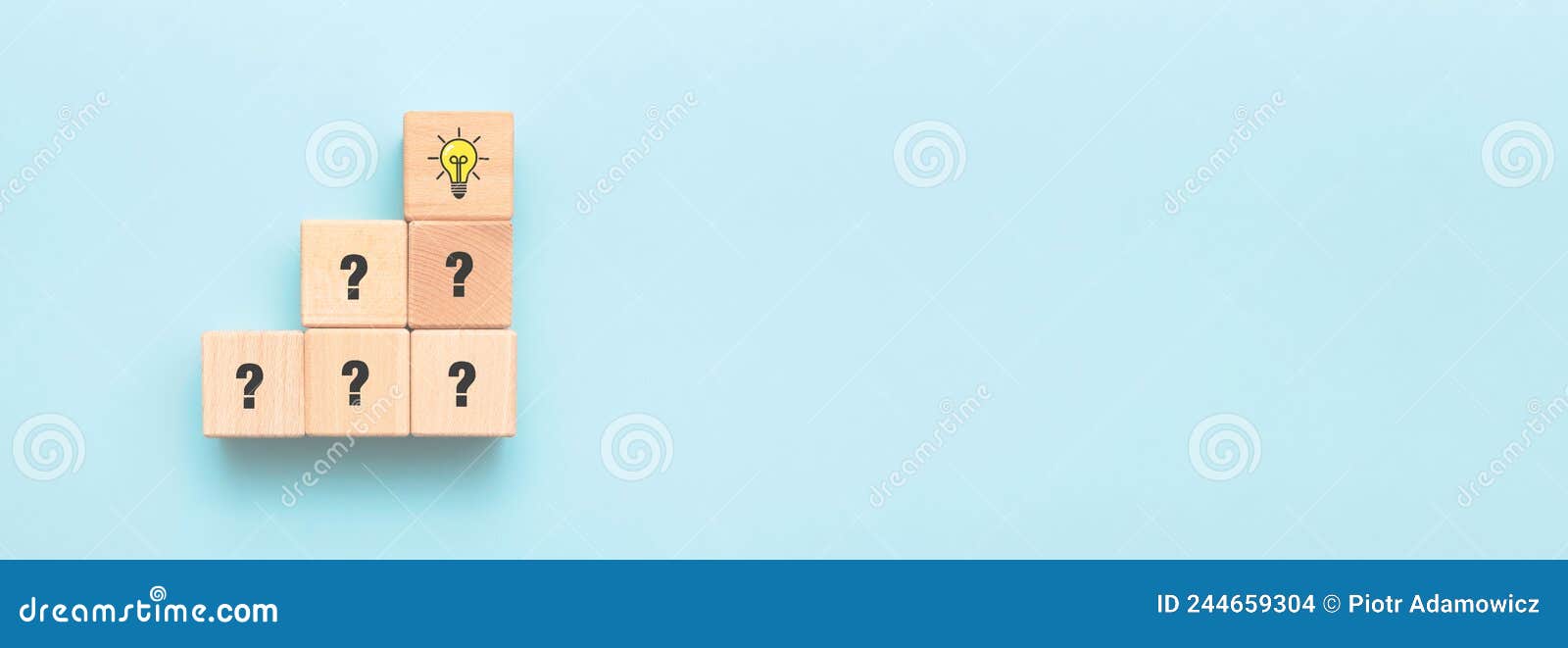 Creative Idea and Innovation with Wooden Blocks Stock Photo - Image of ...