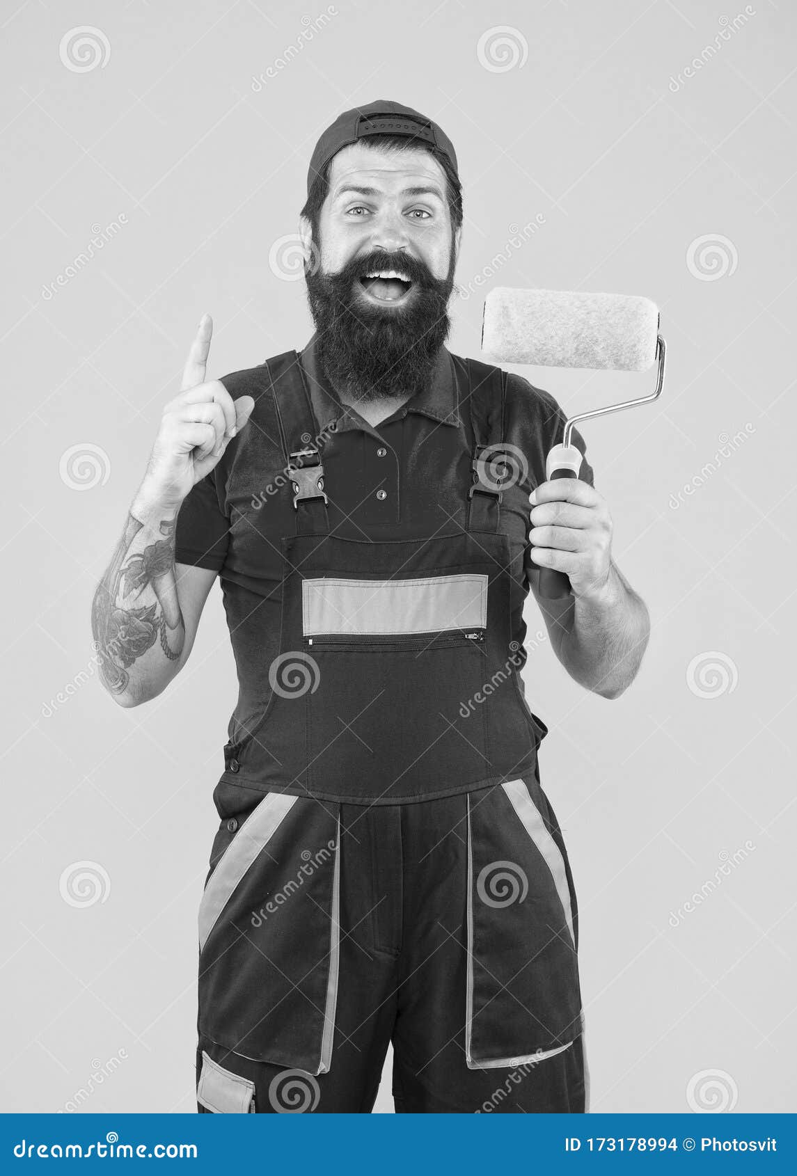 Creative Idea. Inspired Engineer Designer Ready To Paint Wall. Repair ...