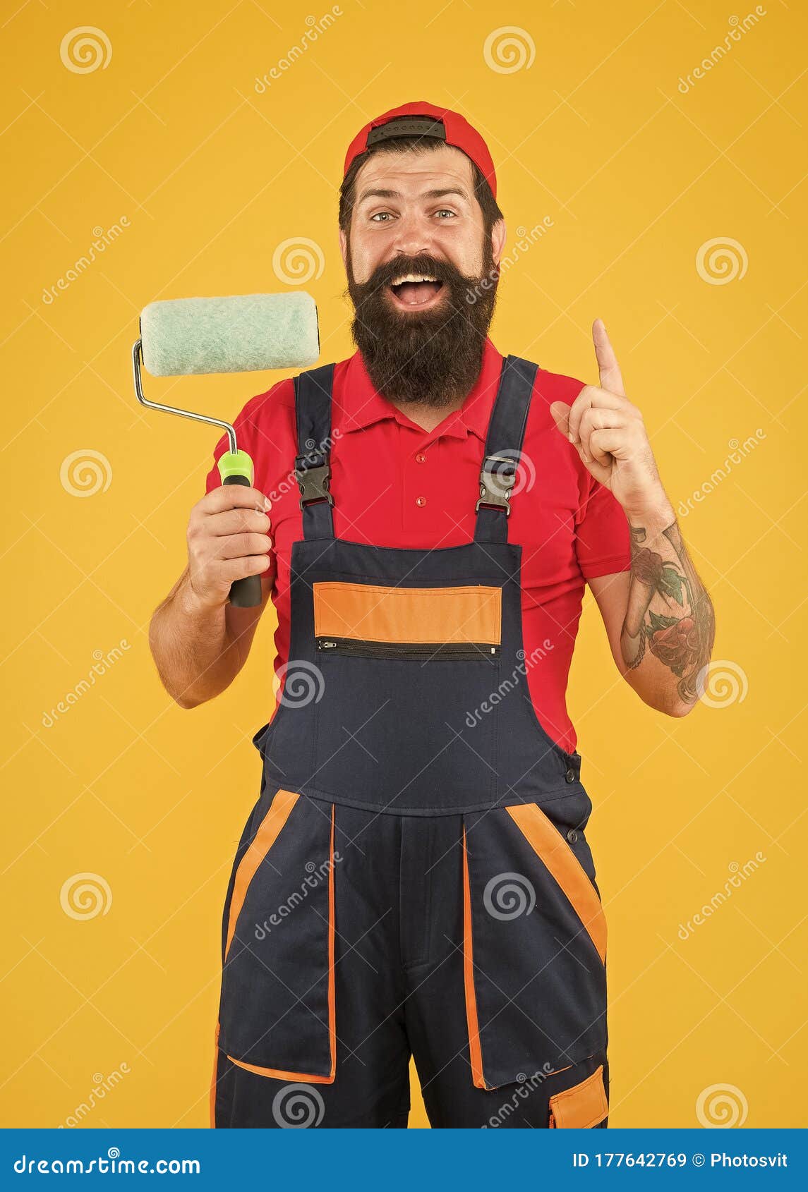 Creative Idea. Inspired Engineer Designer Ready To Paint Wall. Repair ...