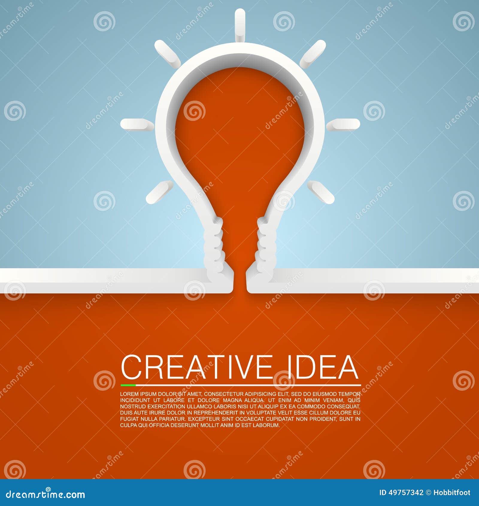 Creative idea lamp stock vector. Illustration of creative - 49757342