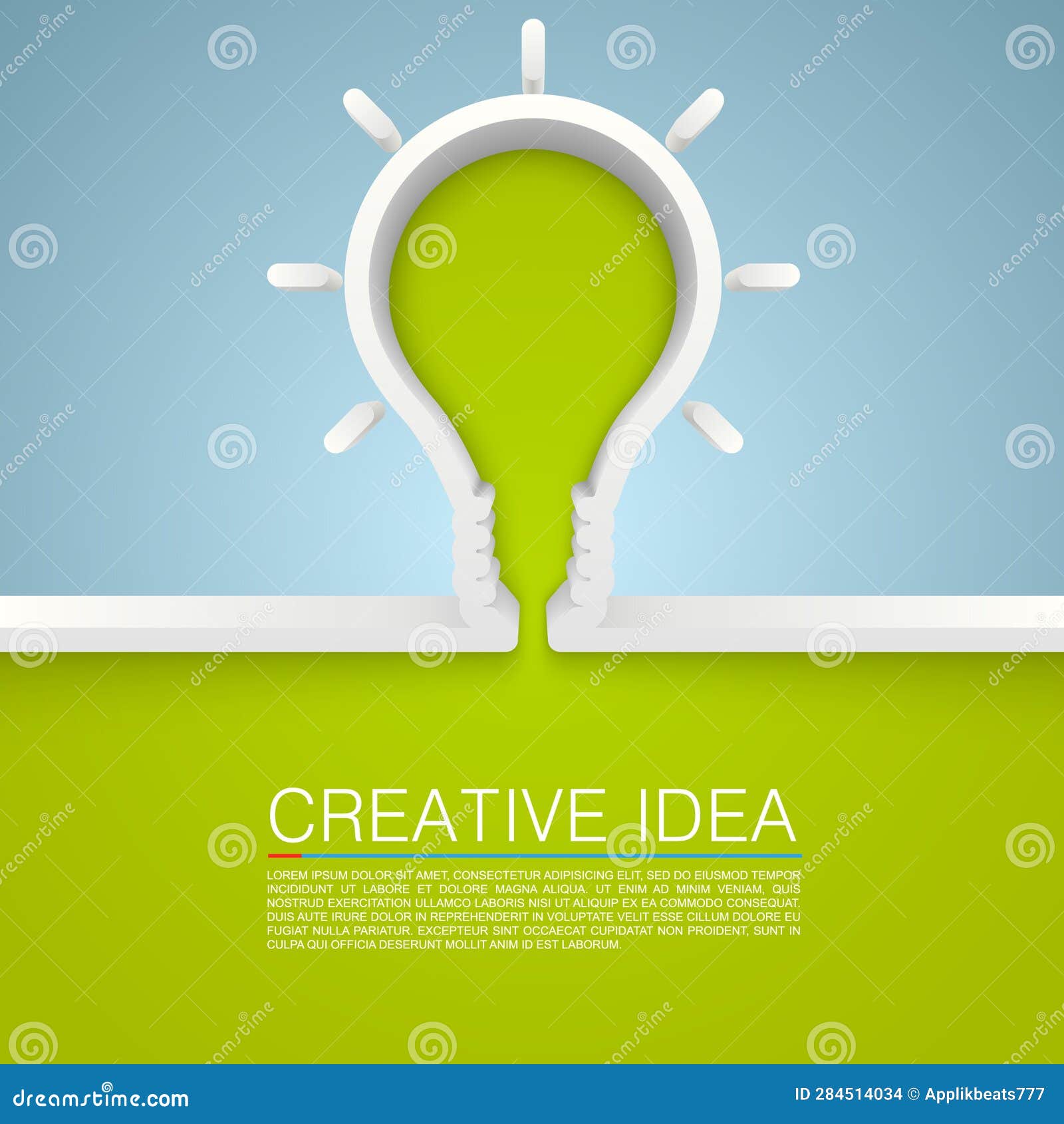 Creative idea lamp stock vector. Illustration of geometric - 284514034