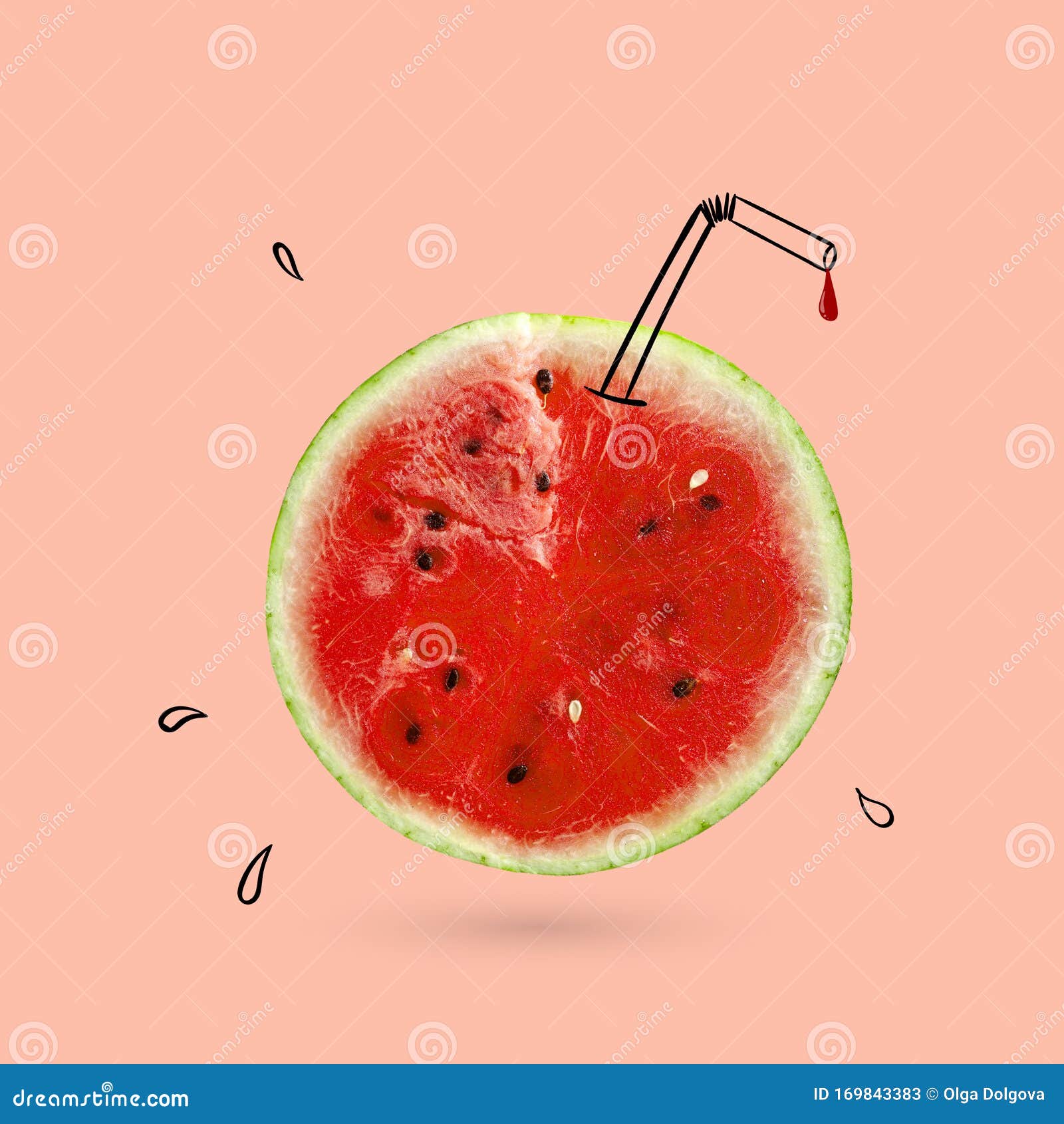 Creative Idea Layout Fresh Watermelon Slice. Fruit Idea Creative To ...
