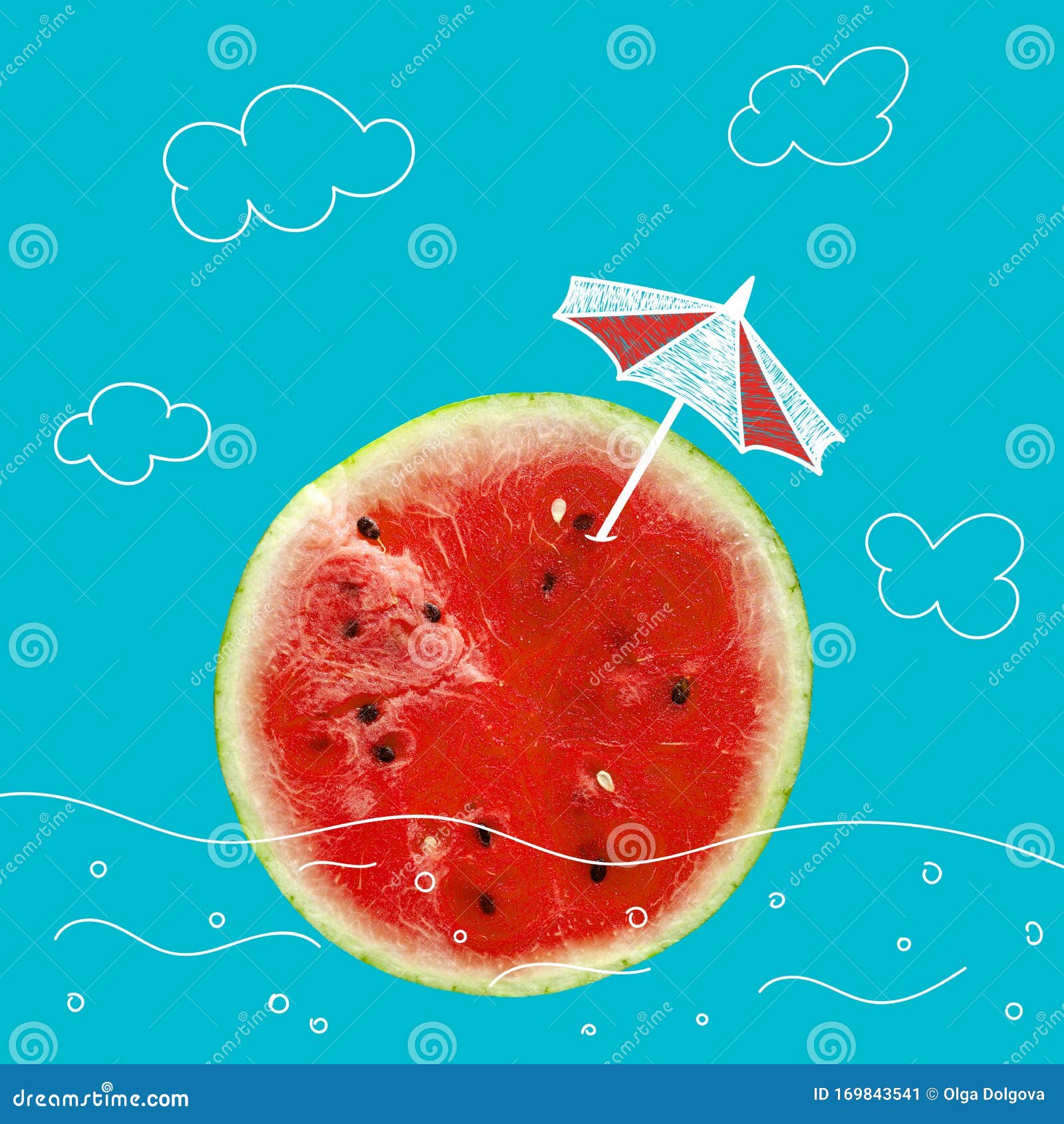 Creative Idea Layout Fresh Watermelon Slice. Fruit Idea Creative To ...