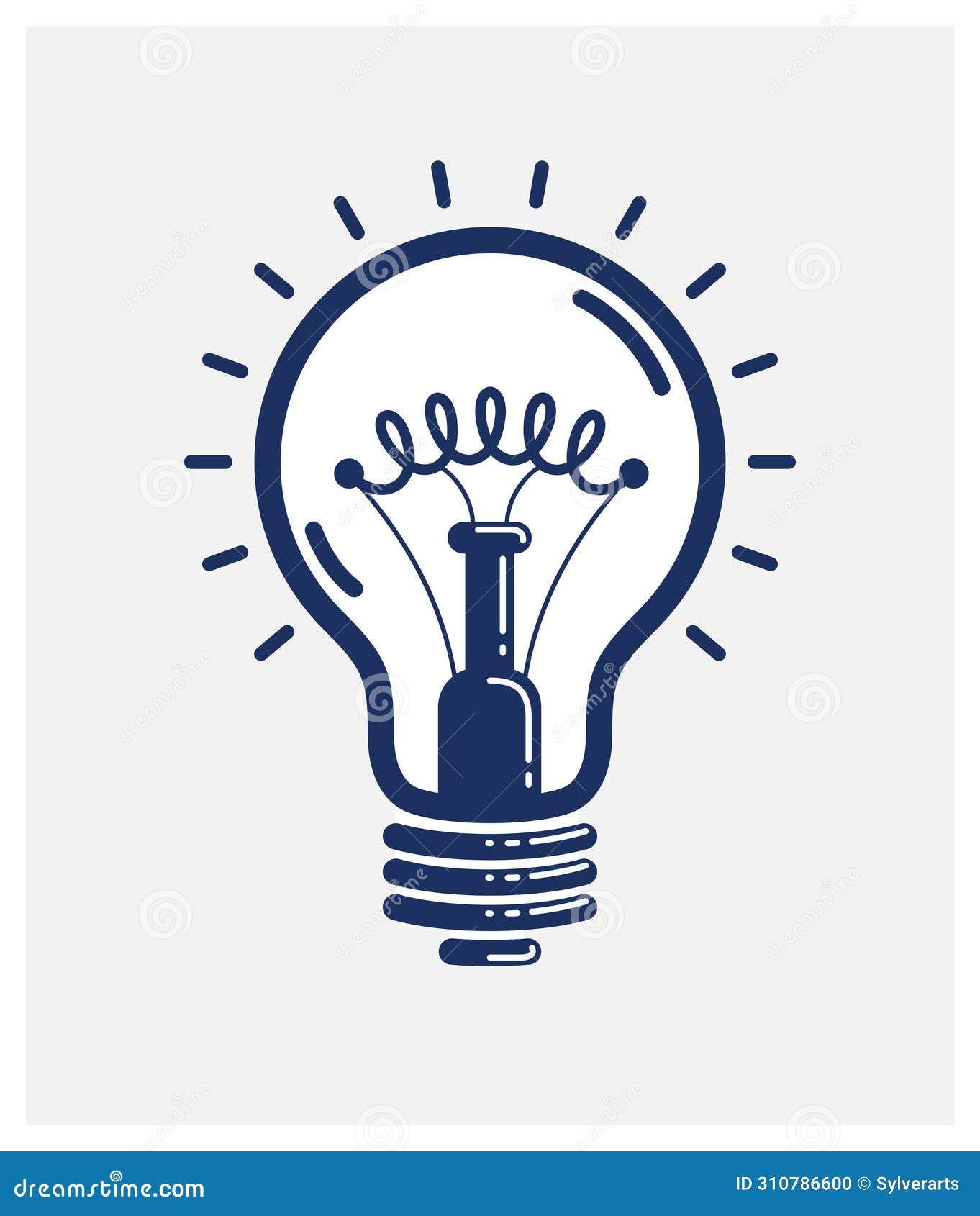 Creative Idea Light Bulb Vector Linear Logo or Icon, Creativity ...