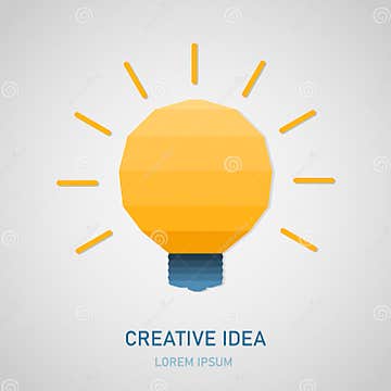 Creative Idea, Lightbulb Icon Paper Cut, Light Bulb Flat Design Vector Graphics, Thin Sign of ...