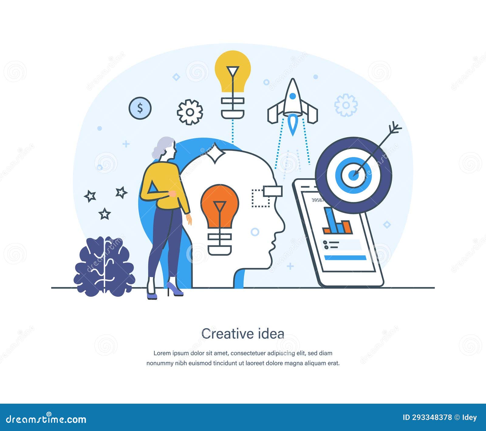 Creative Idea, Mind, Thinking, Technology and Education Concept Stock ...