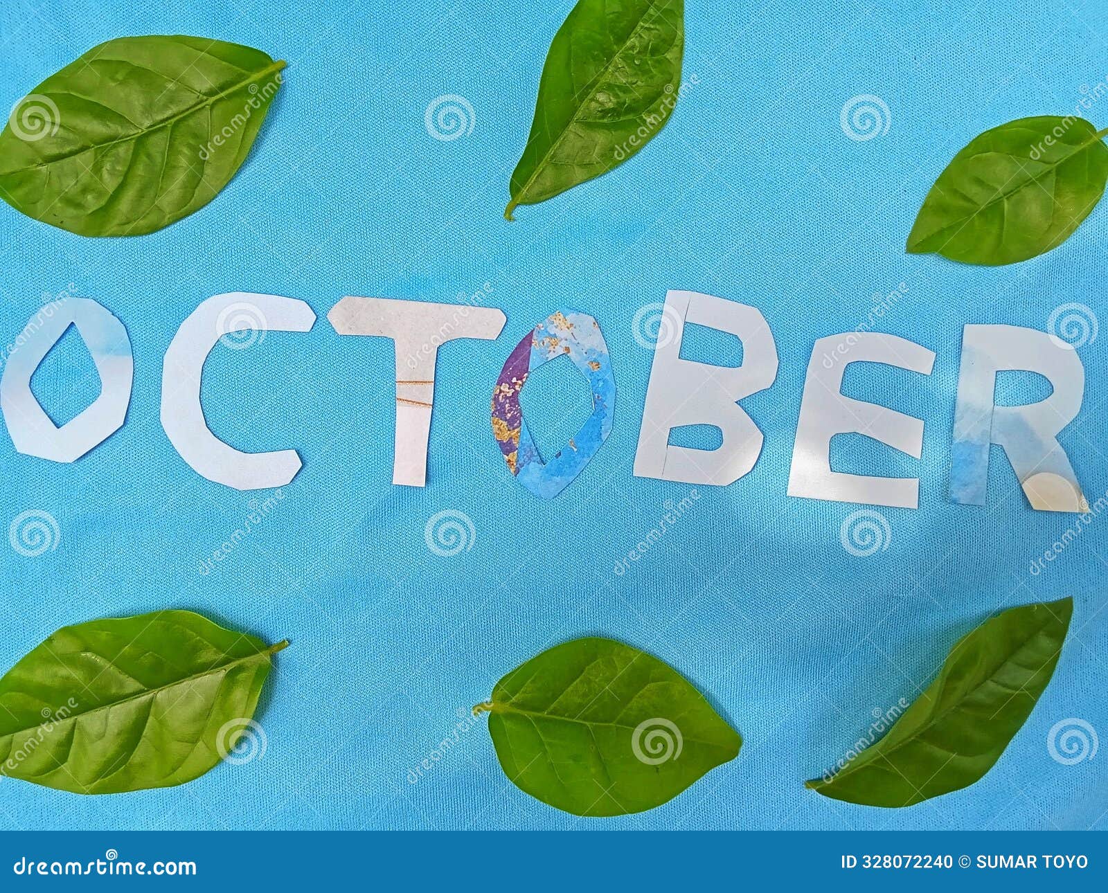 Creative Idea of Month Names on a Blue Background Stock Photo - Image ...