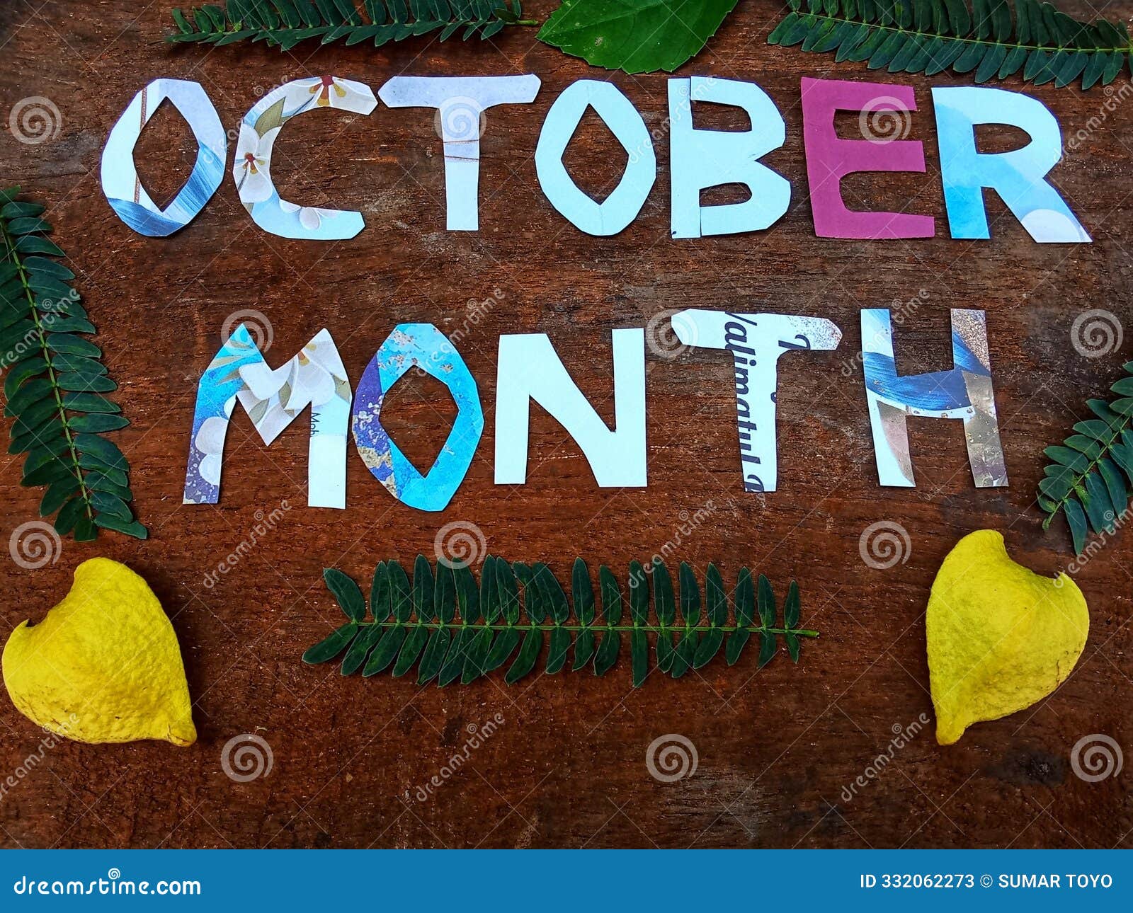 Creative Idea of Month Names on a Wooden Background Stock Image - Image ...